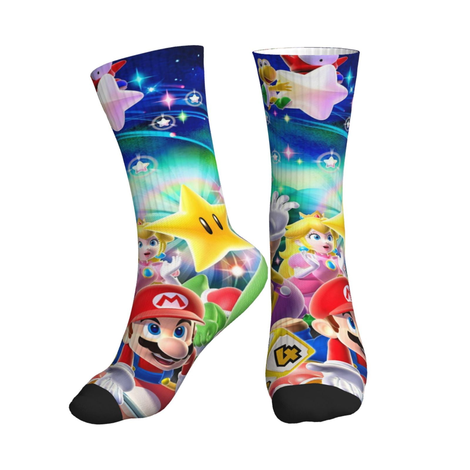 Mario Poster Super Game Bros Crew Socks, Funky Silky Comfort Socks For ...