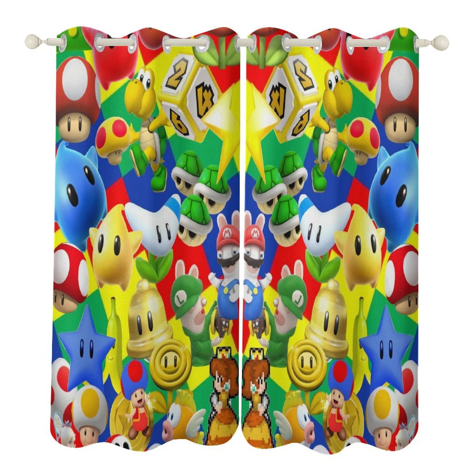 Mario Poster Super Game Bros Curtains 72 Inch,Blackout Curtains,Cartoon ...