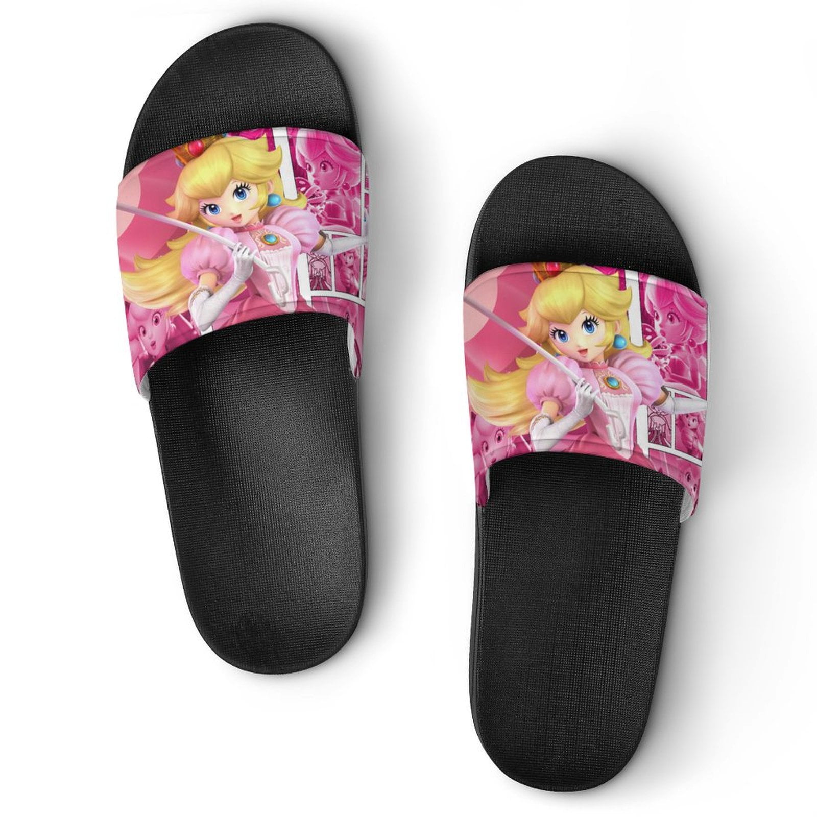 Mario Princess Peach Boys Slide Sandals, Comfort Casual Pool Slide ...