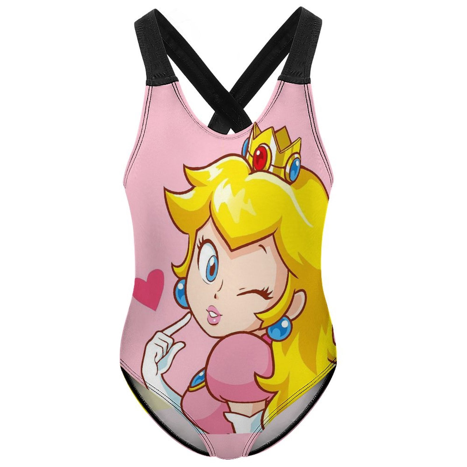 Mario Princess Peach Cartoon girls one piece swimsuit cute swimsuit 10 ...
