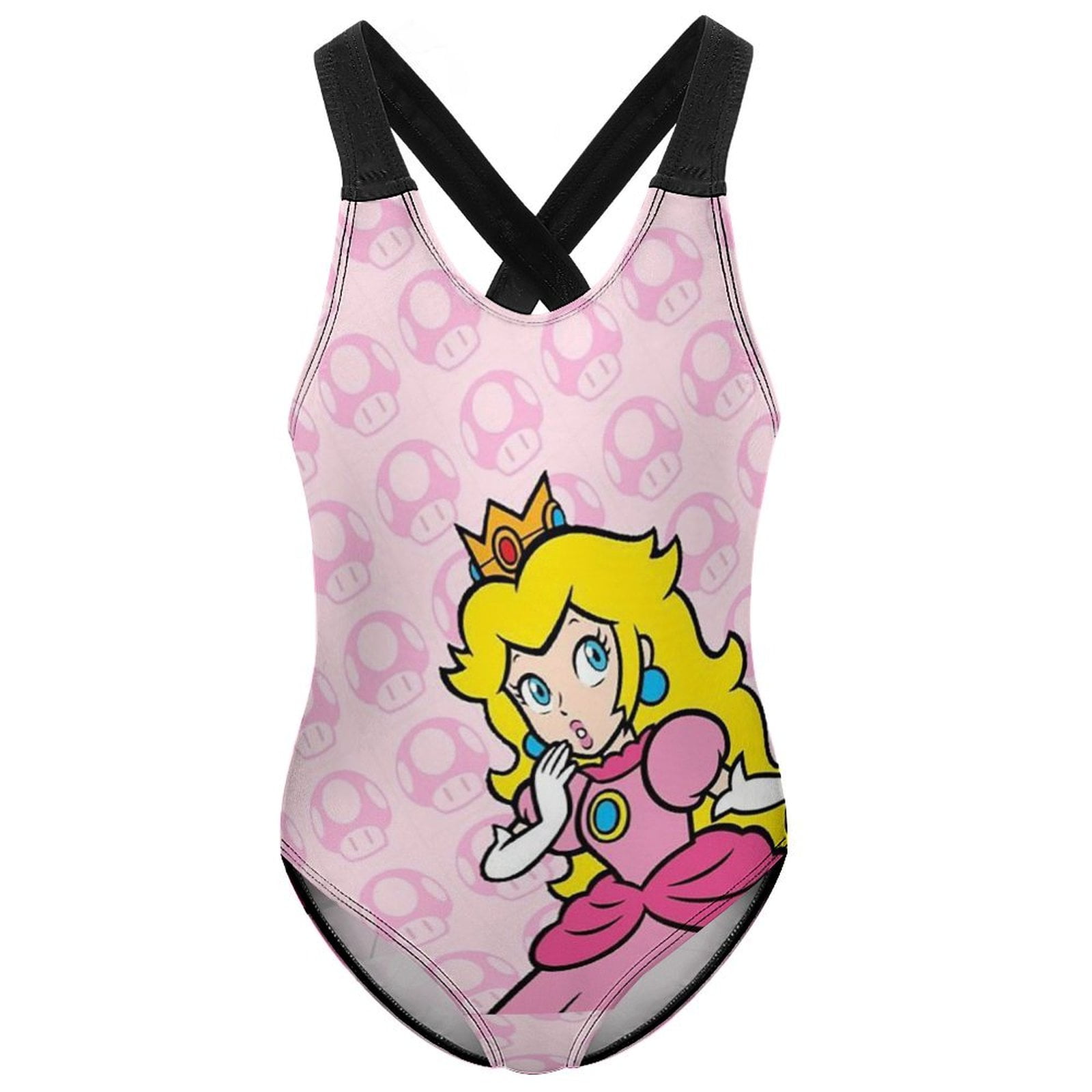 Mario Princess Peach Cartoon girls one piece swimsuit cute swimsuit 6 ...