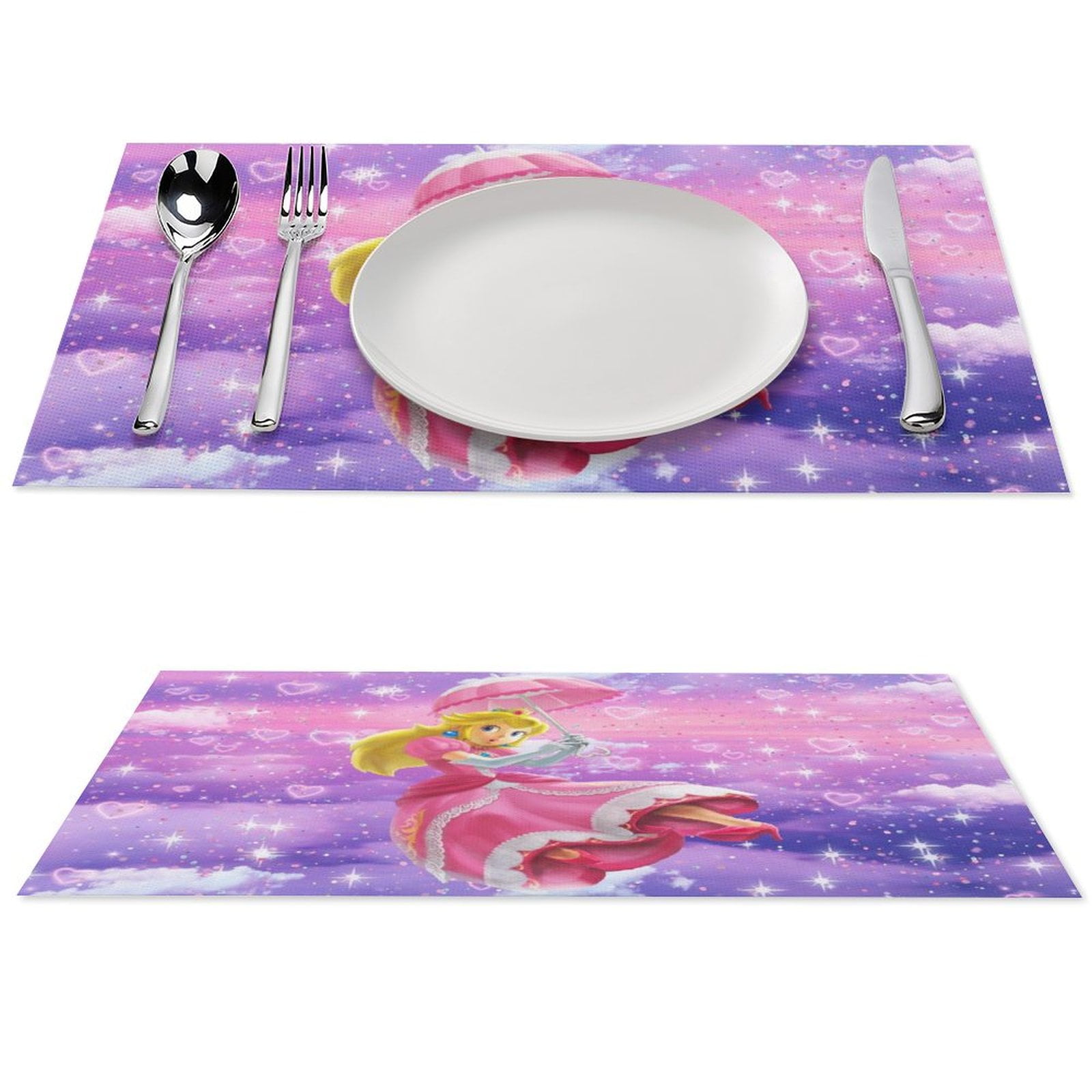 Mario Princess Peach Cartoon placemats are suitable for indoor dining ...