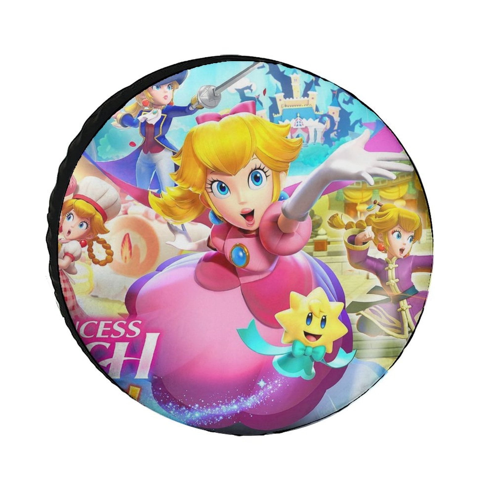 Mario Princess Peach Cartoon spare tire cover waterproof tire cover ...