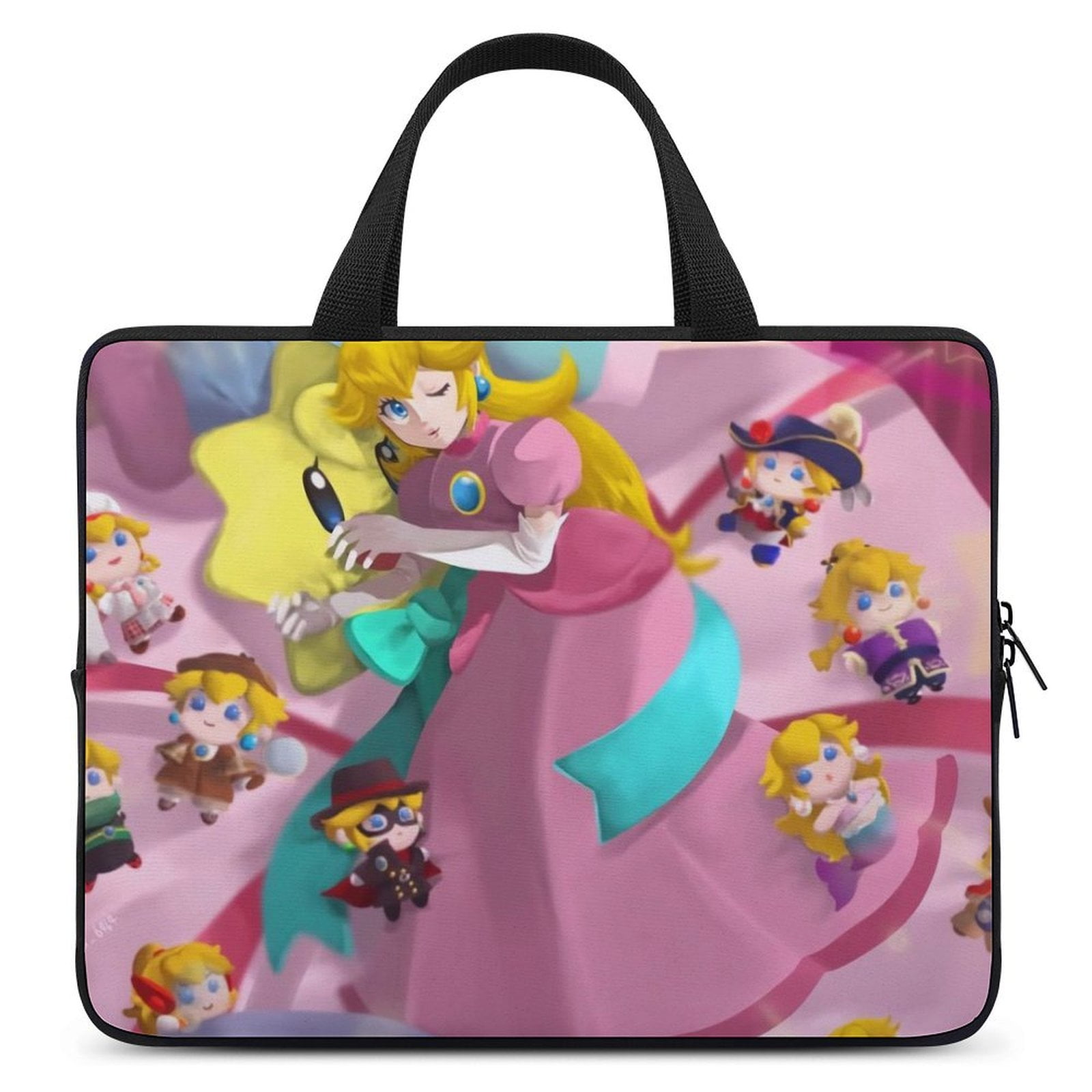 Mario Princess Peach Laptop Bag,Laptop Tote Bag for Women Men 12 Inch ...