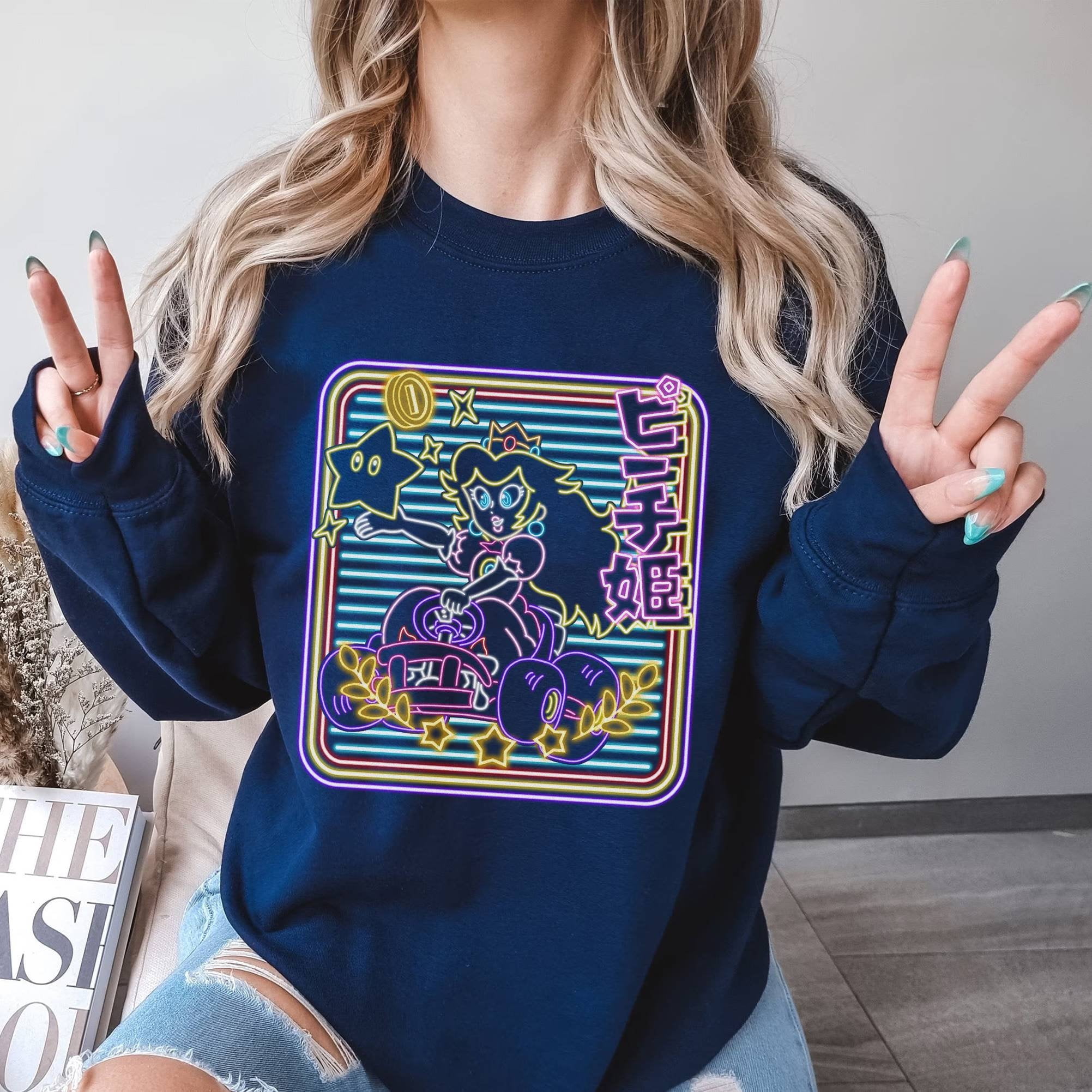 Mario Princess Peach Neon Kart Shirt | Super Mario Kart Shirt | Mario ...