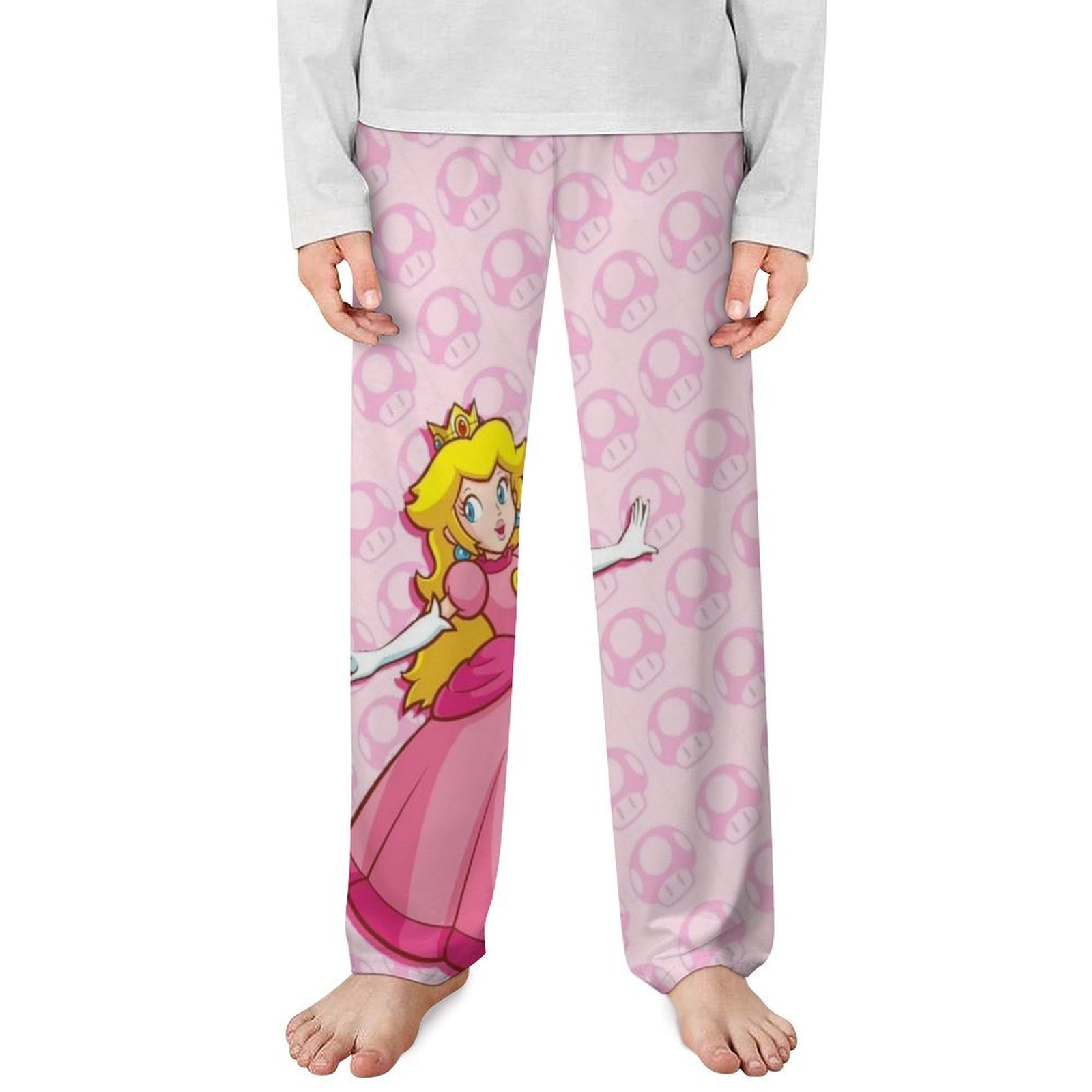 Mario Princess Peach Pajama Pants for Girls Kids Anime Sleep Bottoms ...