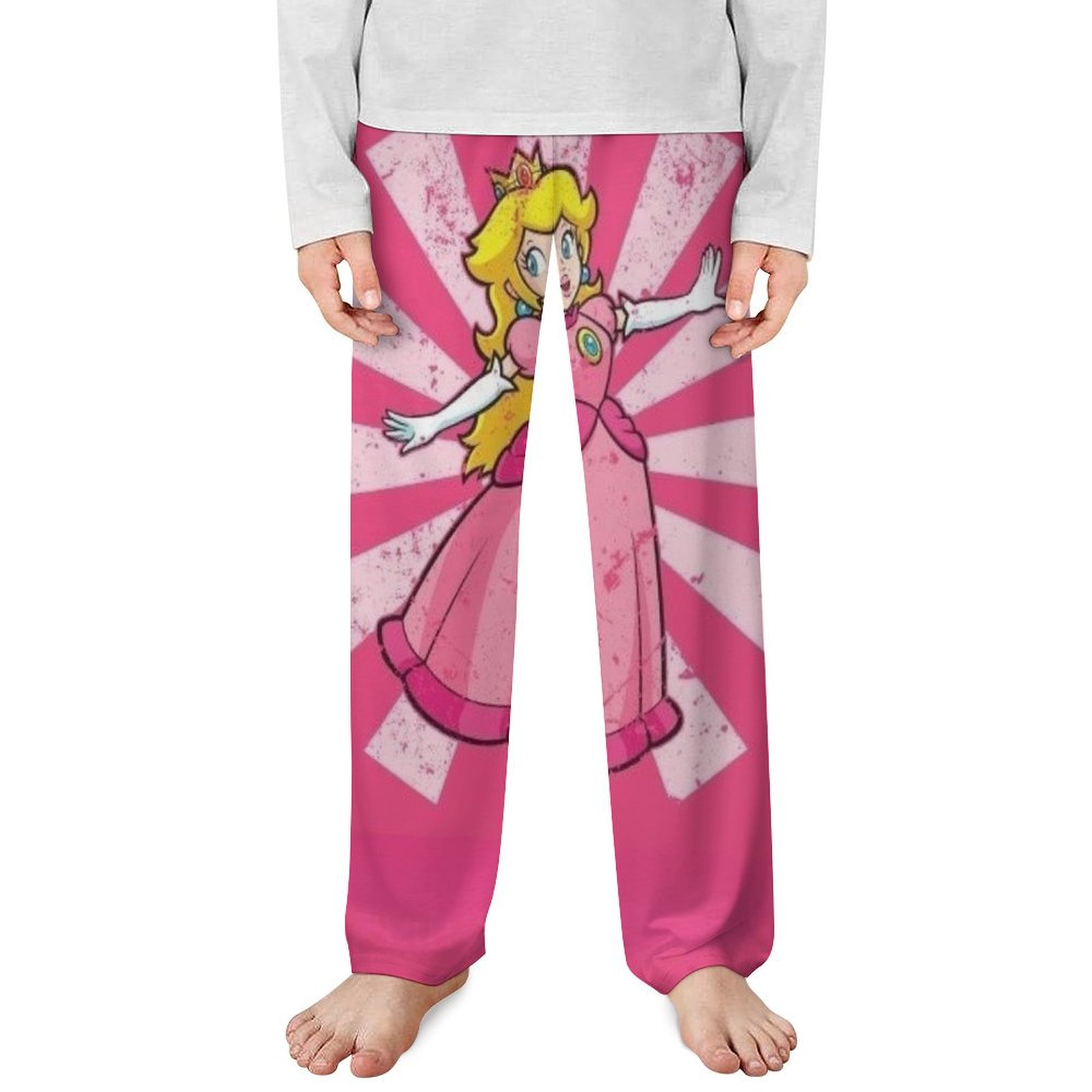 Mario Princess Peach Pajama Pants for Girls Kids Anime Sleep Bottoms ...