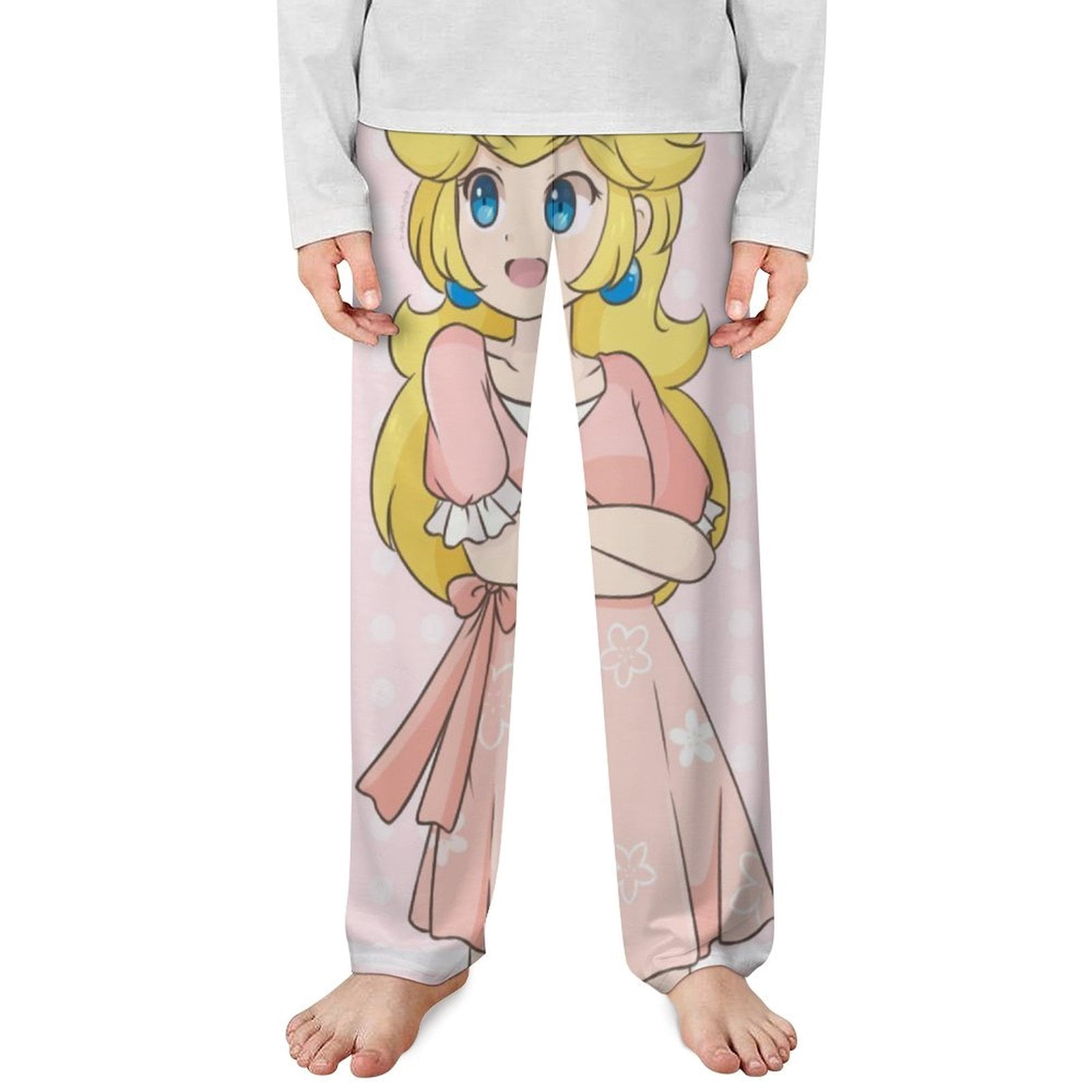 Mario Princess Peach Pajama Pants for Girls Kids Anime Sleep Bottoms ...