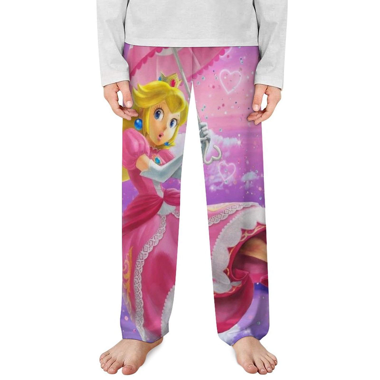 Mario Princess Peach Pajama Pants for Girls Kids Anime Sleep Bottoms ...