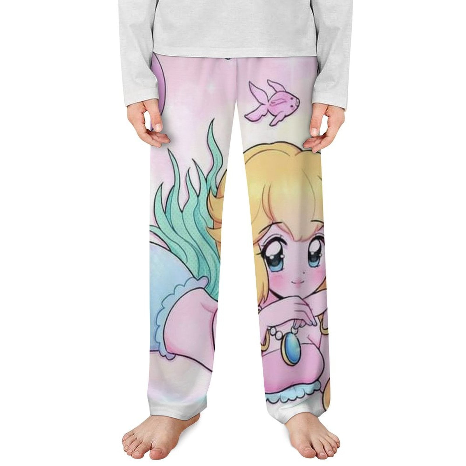 Mario Princess Peach Pajama Pants for Girls Kids Anime Sleep Bottoms ...