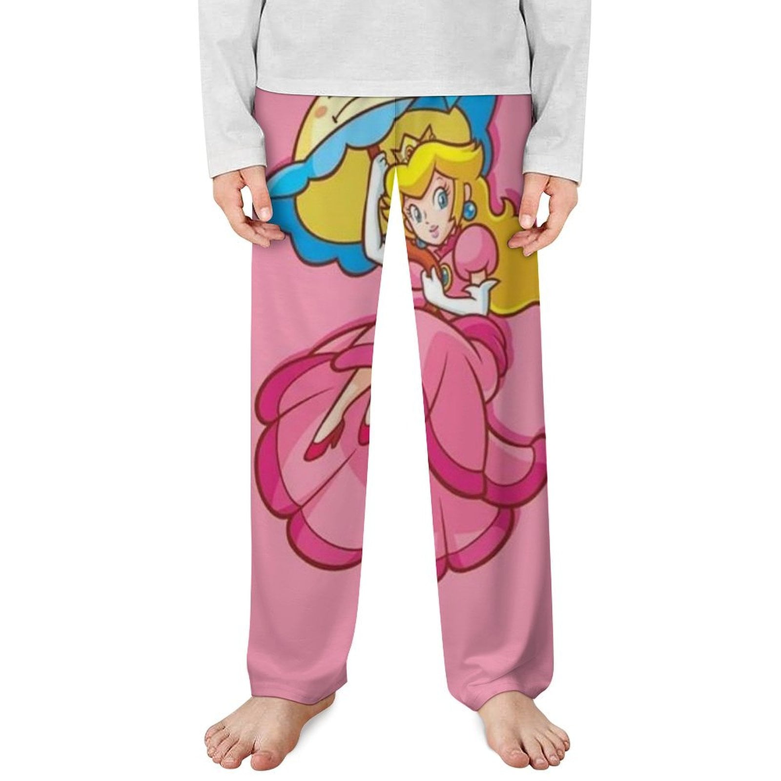 Mario Princess Peach Pajama Pants for Girls Kids Anime Sleep Bottoms ...