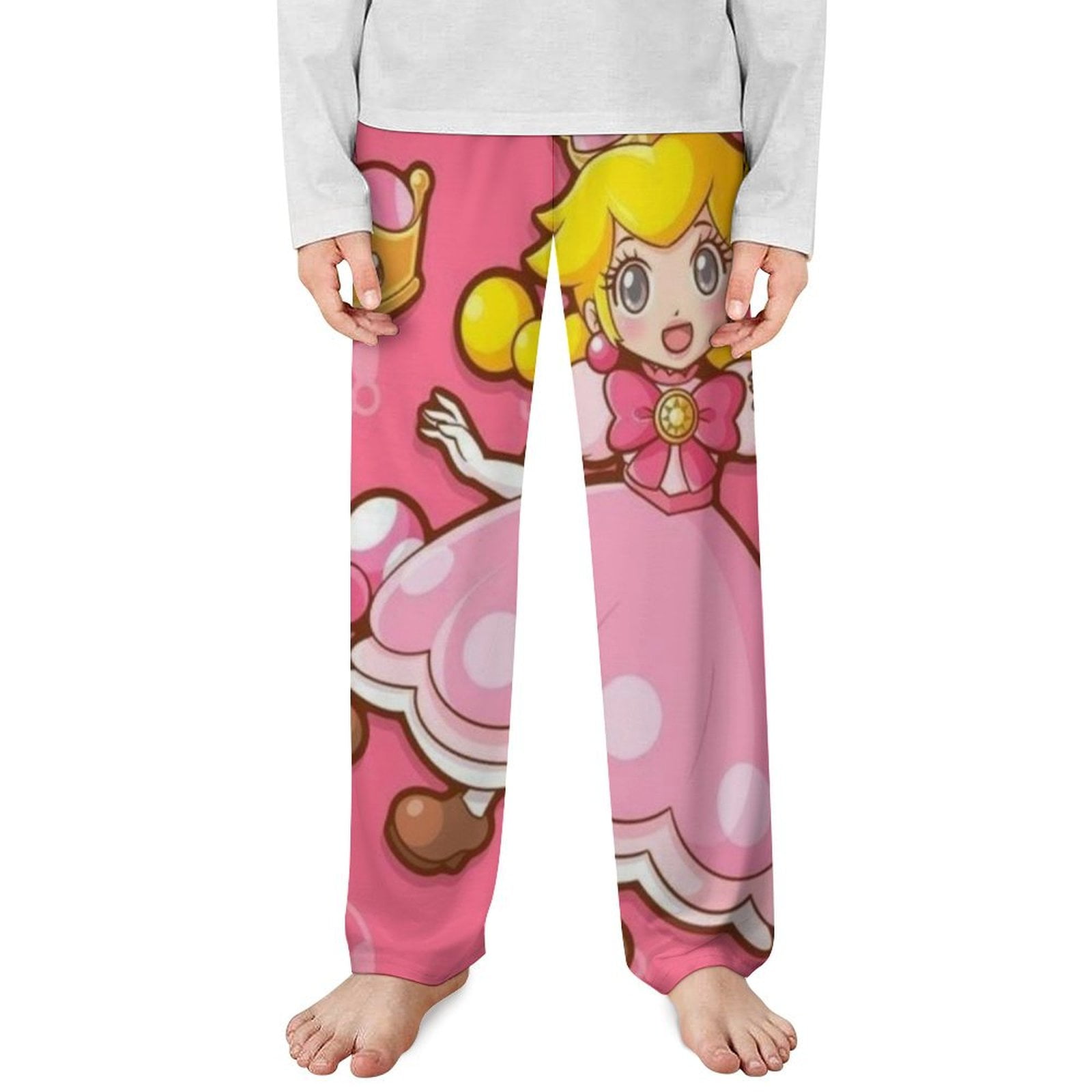 Mario Princess Peach Pajama Pants for Girls Kids Anime Sleep Bottoms ...