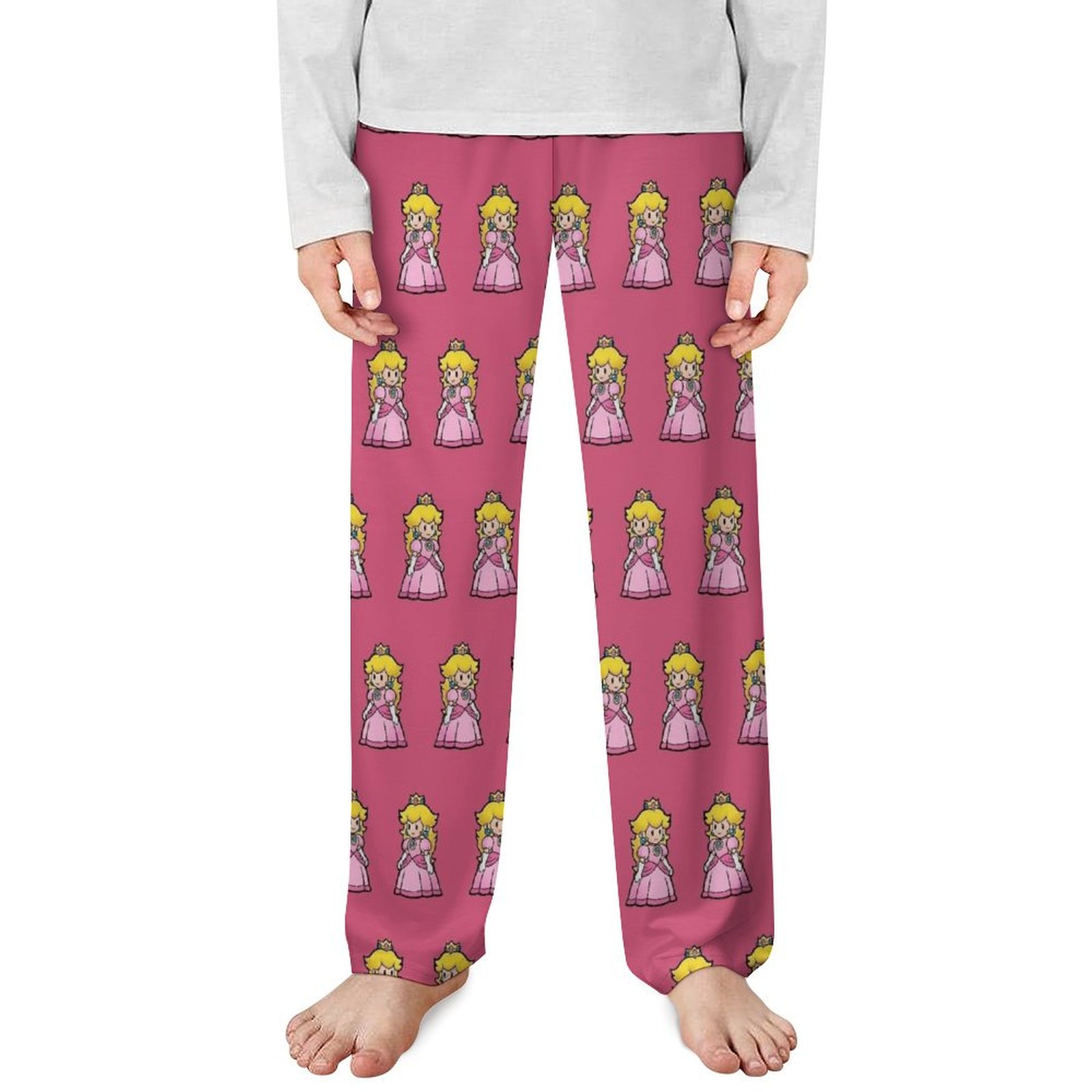 Mario Princess Peach Pajama Pants for Girls Kids Anime Sleep Bottoms ...