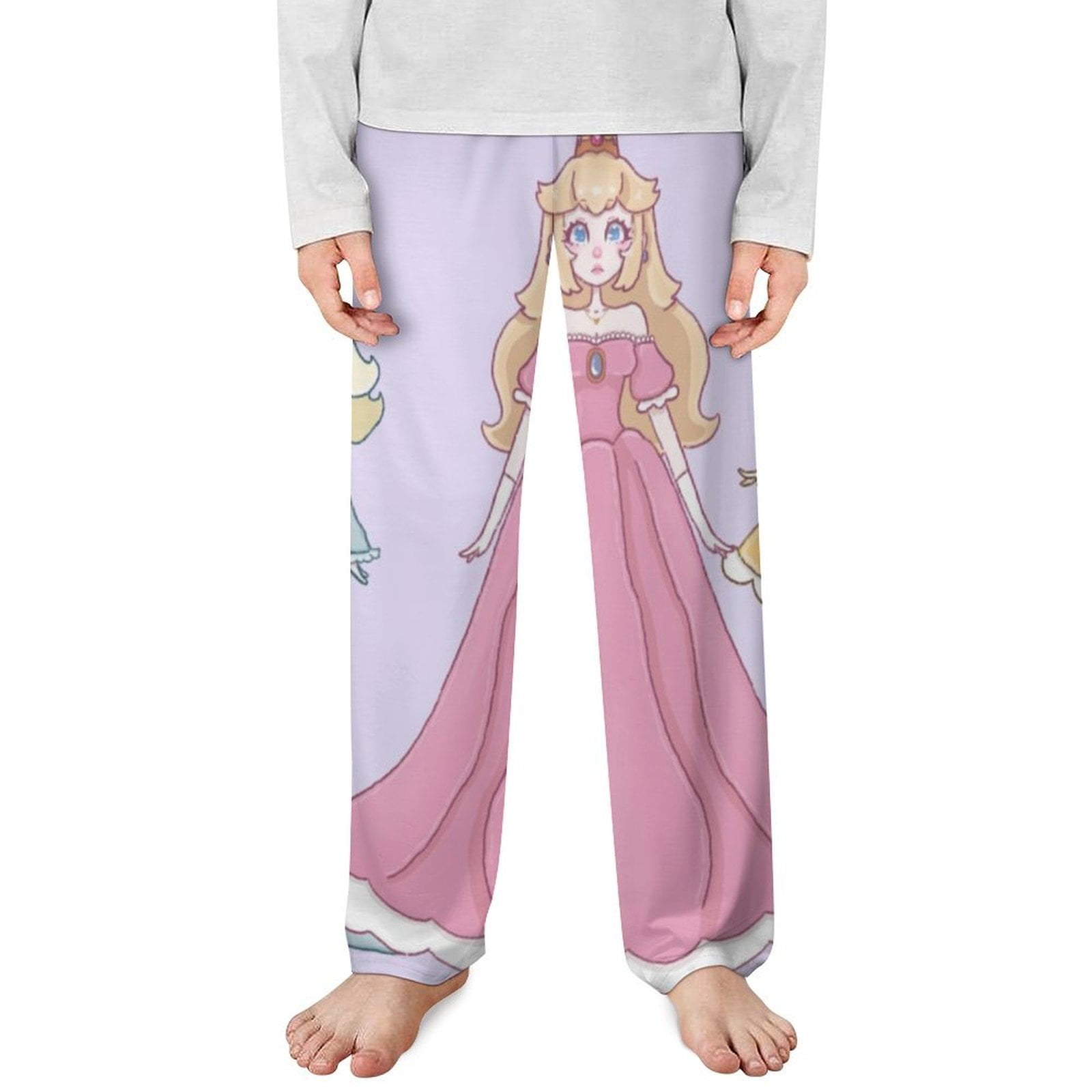 Mario Princess Peach Pajama Pants for Girls Kids Anime Sleep Bottoms ...