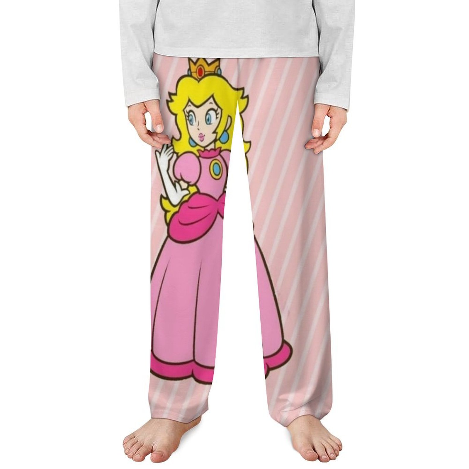 Mario Princess Peach Pajama Pants for Girls Kids Anime Sleep Bottoms ...