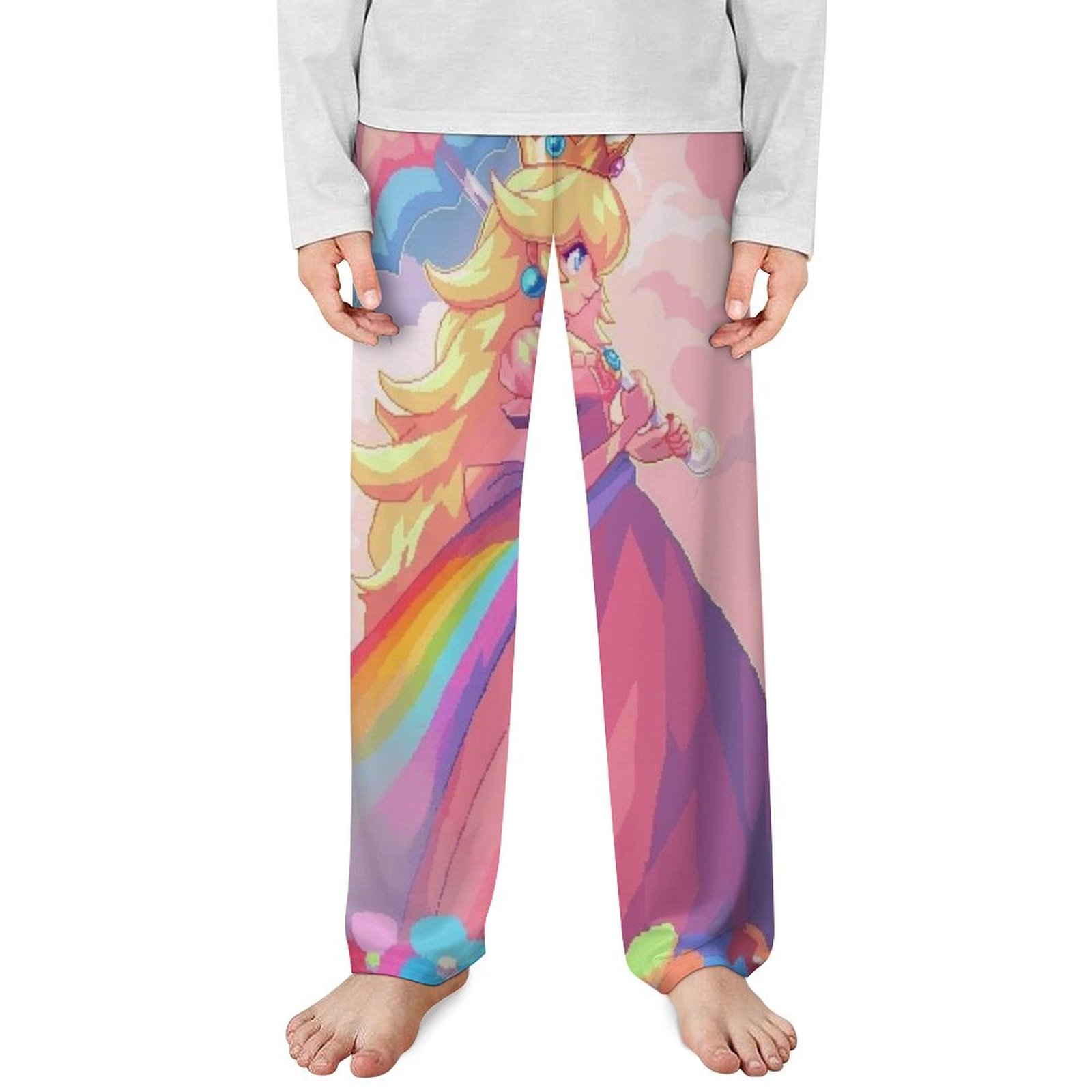 Mario Princess Peach Pajama Pants for Girls Kids Anime Sleep Bottoms ...