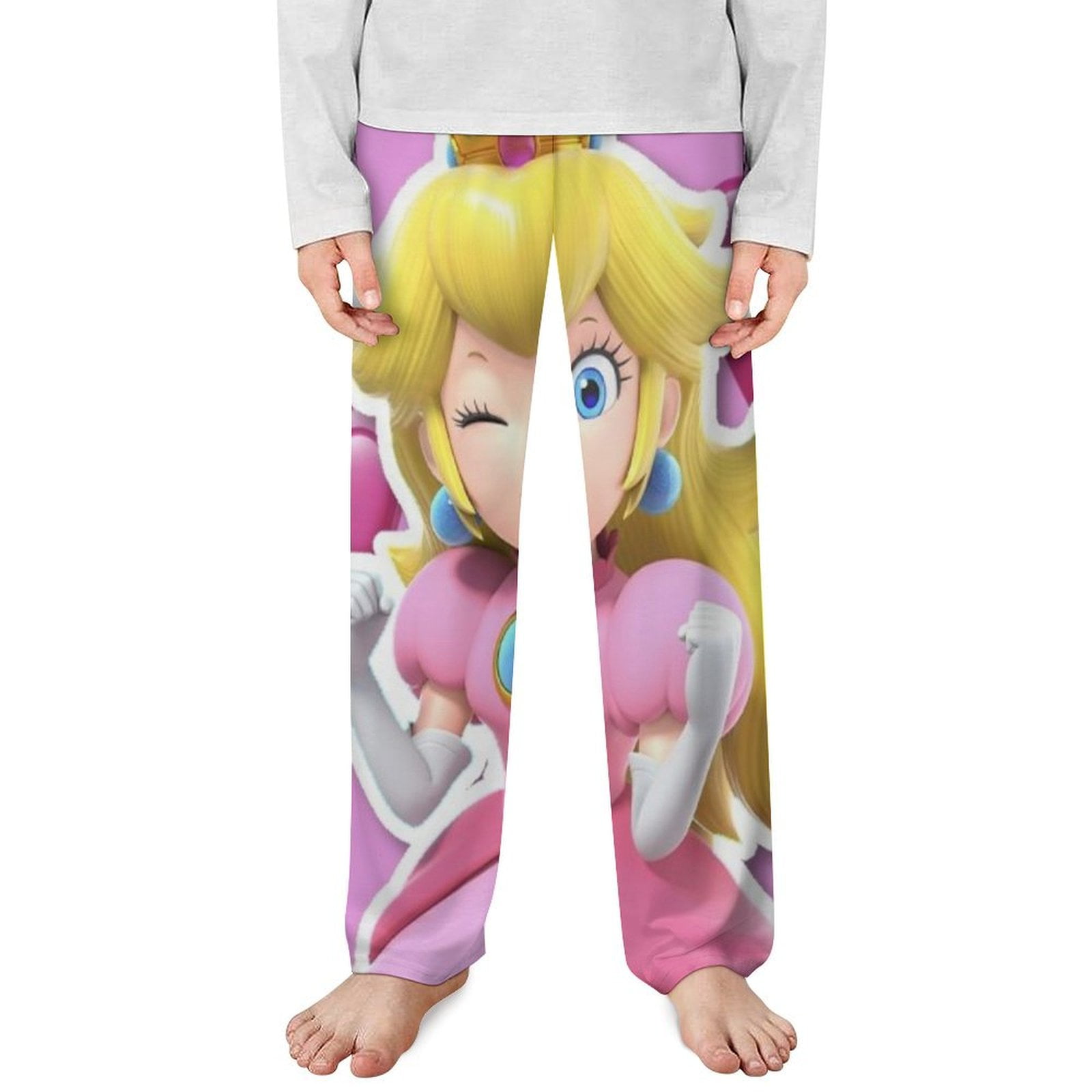 Mario Princess Peach Pajama Pants for Girls Kids Anime Sleep Bottoms ...