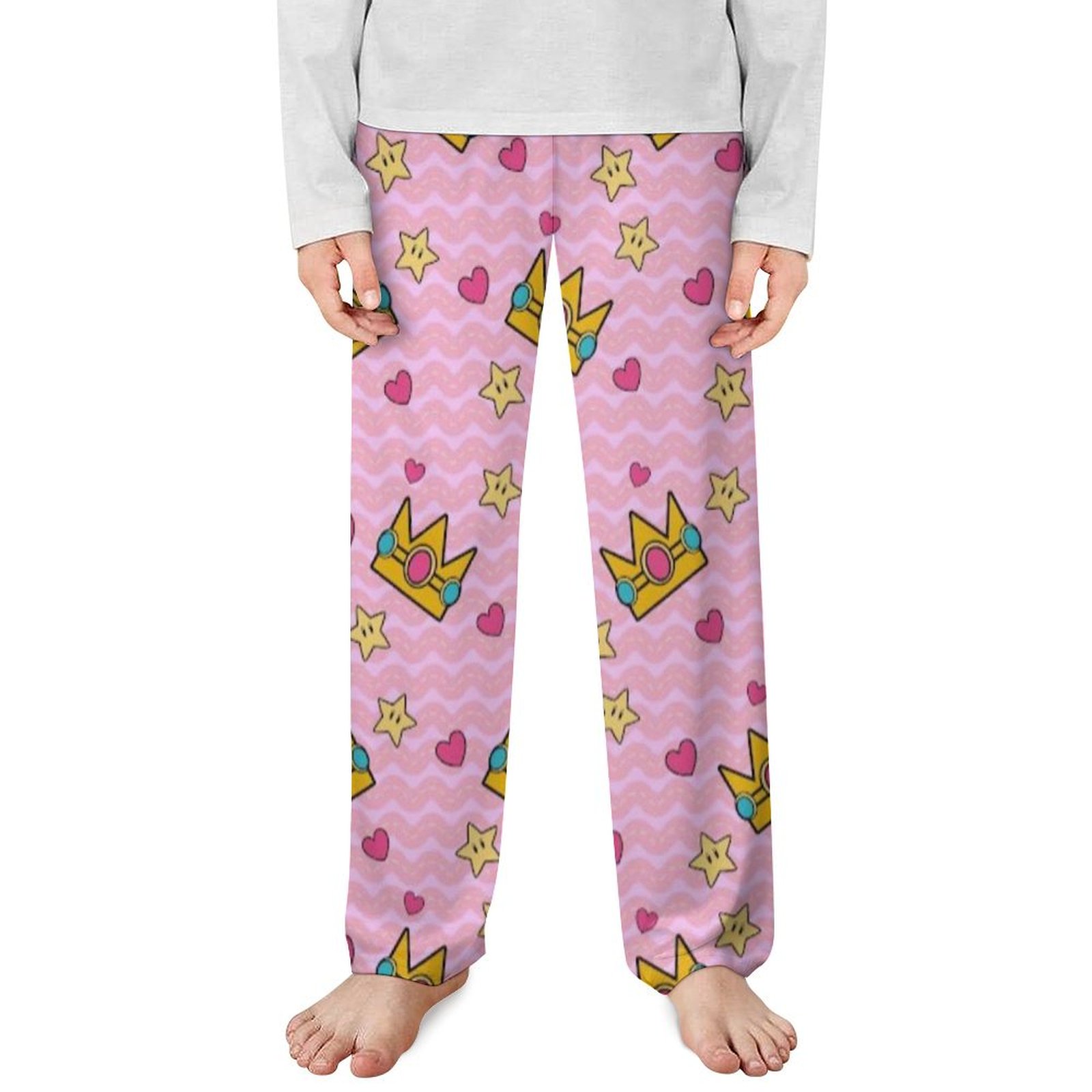 Mario Princess Peach Pajama Pants for Girls Kids Anime Sleep Bottoms ...