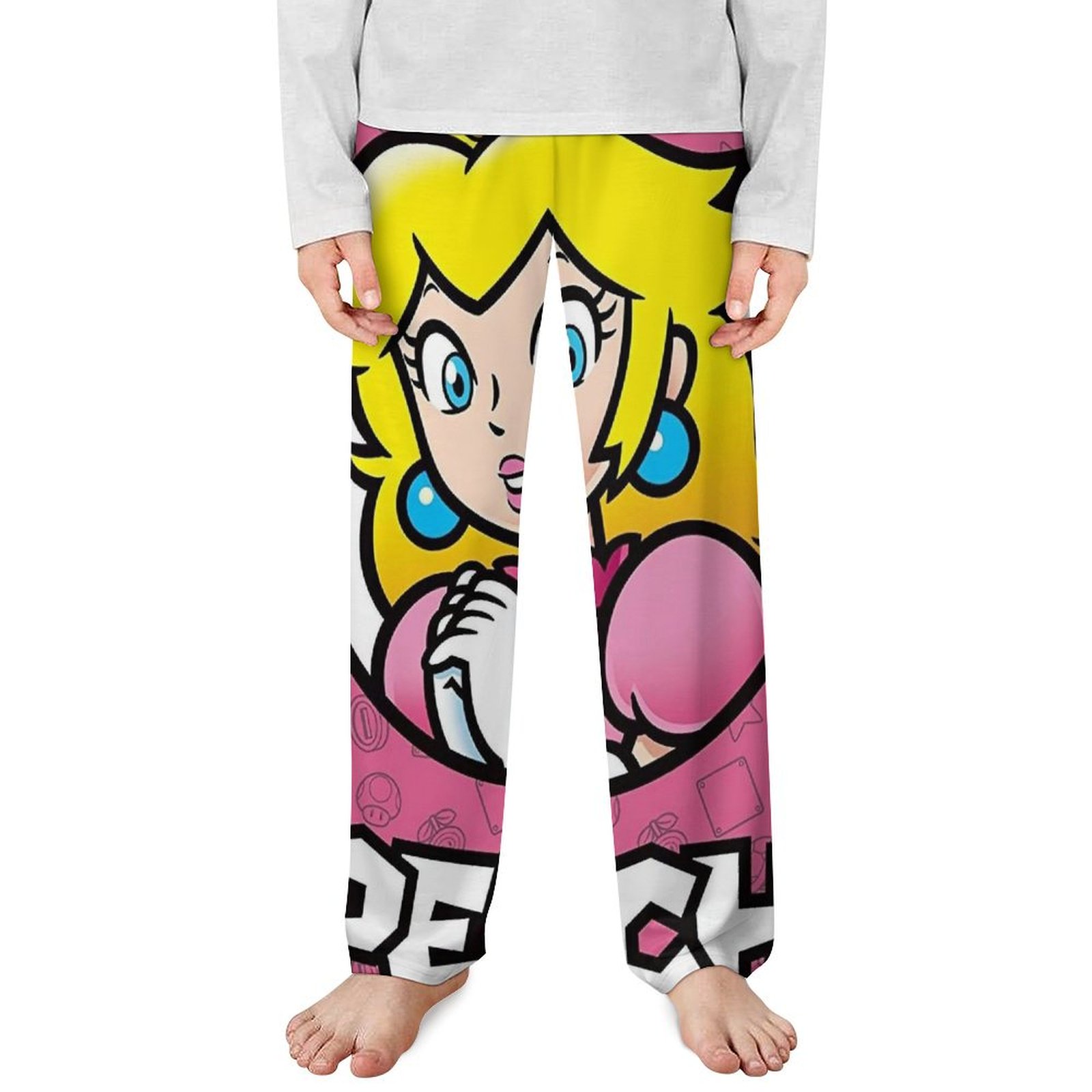 Mario Princess Peach Pajama Pants for Girls Kids Anime Sleep Bottoms ...