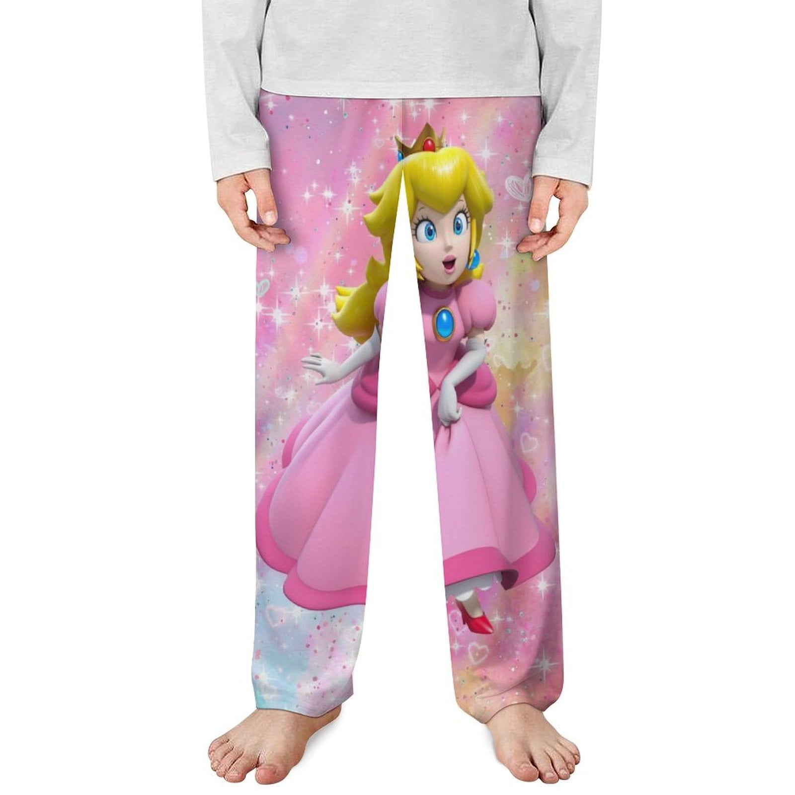 Mario Princess Peach Pajama Pants for Girls Kids Anime Sleep Bottoms ...