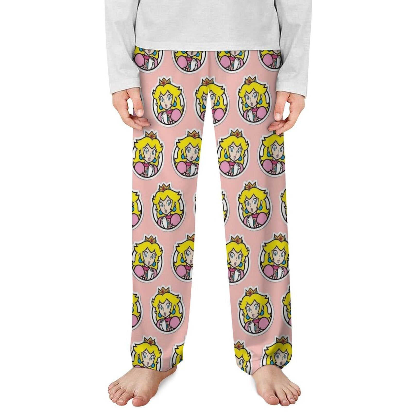 Mario Princess Peach Pajama Pants for Girls Kids Anime Sleep Bottoms ...