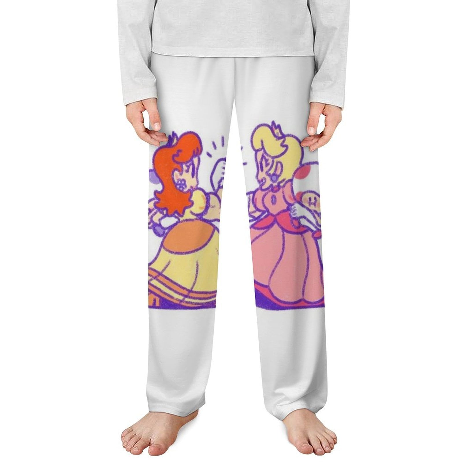 Mario Princess Peach Pajama Pants for Girls Kids Anime Sleep Bottoms ...
