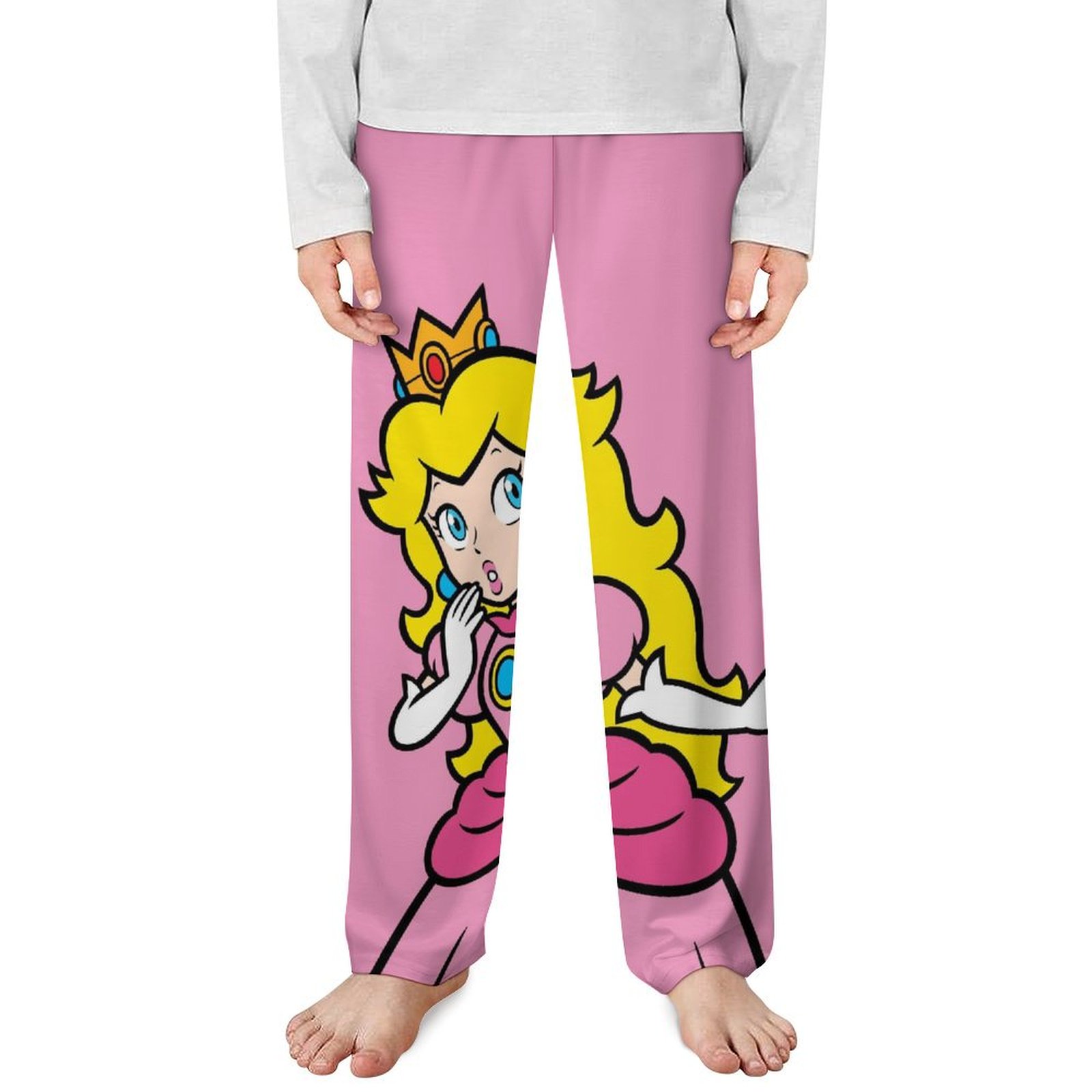 Mario Princess Peach Pajama Pants for Girls Kids Anime Sleep Bottoms ...