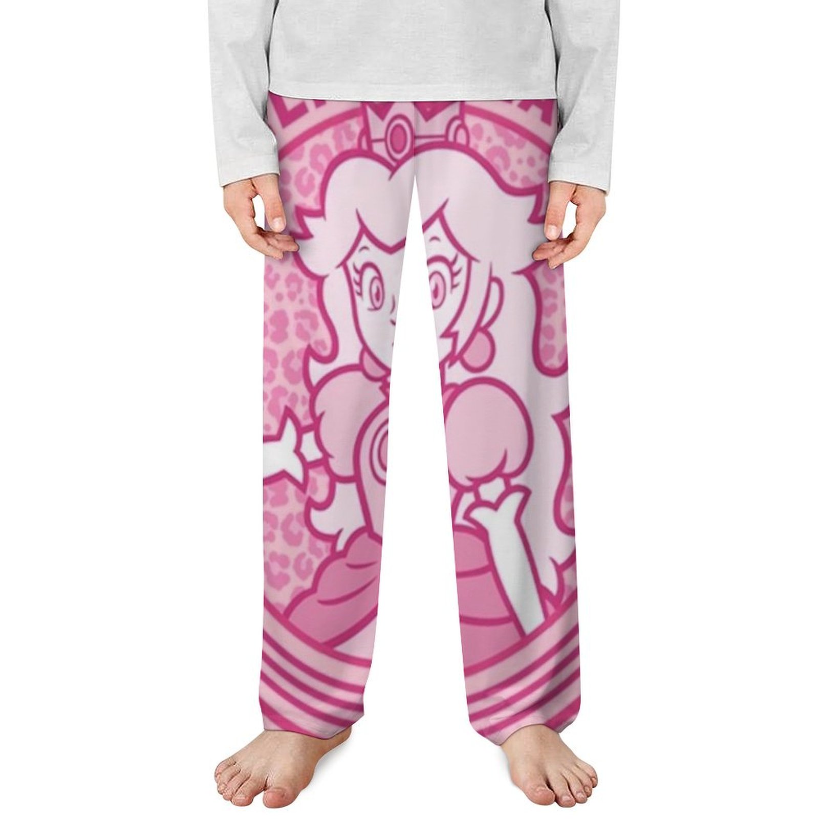 Mario Princess Peach Pajama Pants for Girls Kids Anime Sleep Bottoms ...