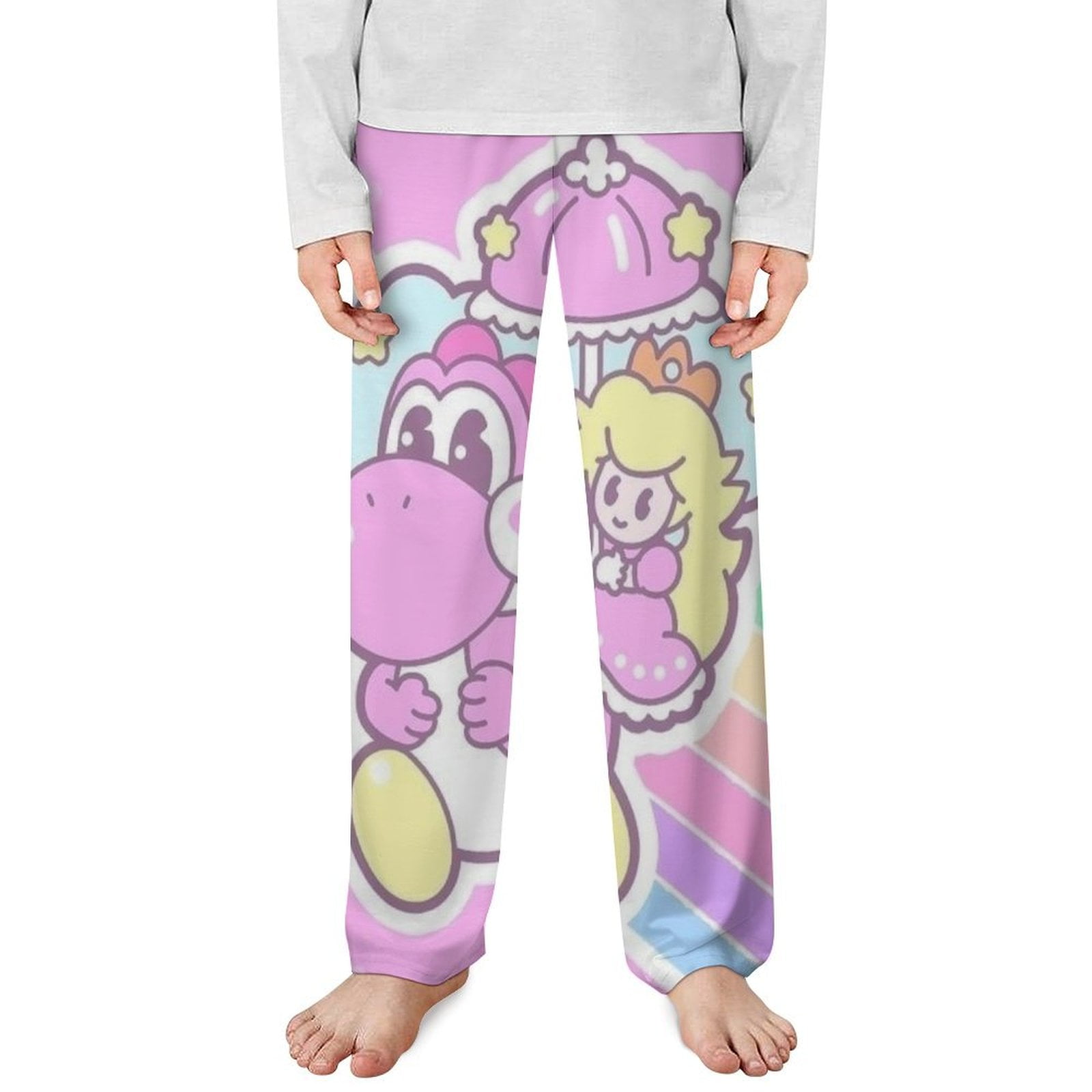 Mario Princess Peach Pajama Pants for Girls Kids Anime Sleep Bottoms ...