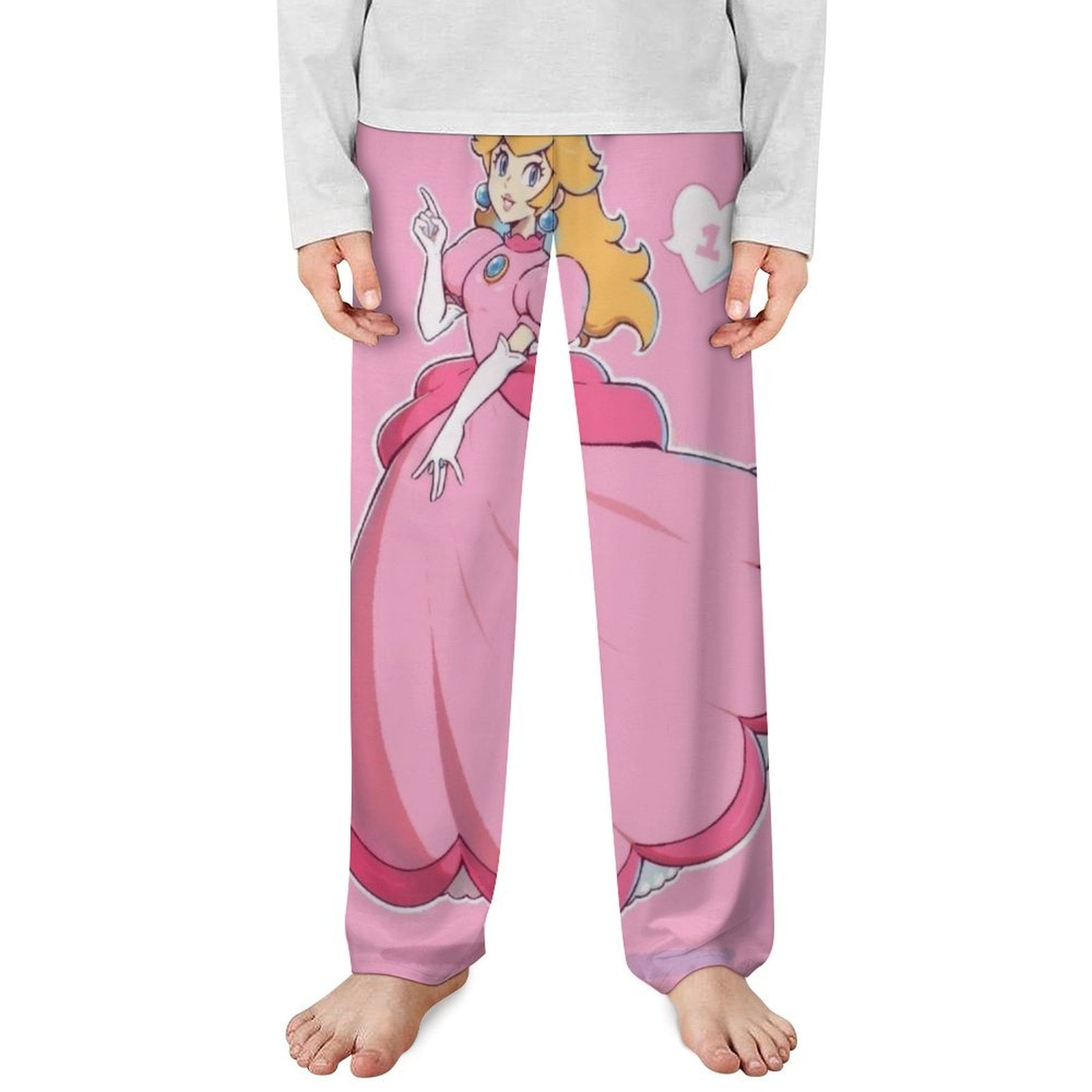 Mario Princess Peach Pajama Pants for Girls Kids Anime Sleep Bottoms ...