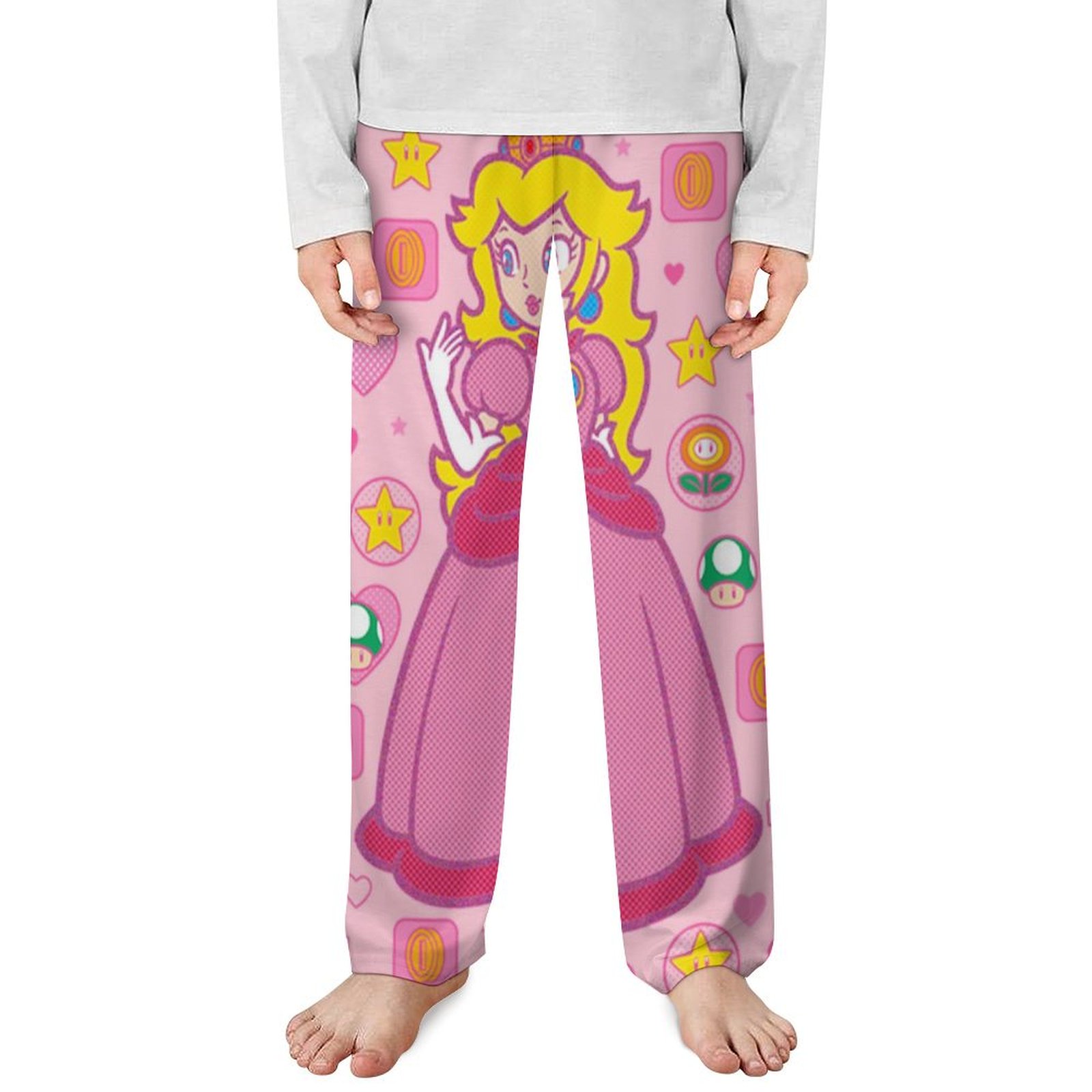 Mario Princess Peach Pajama Pants for Girls Kids Anime Sleep Bottoms ...