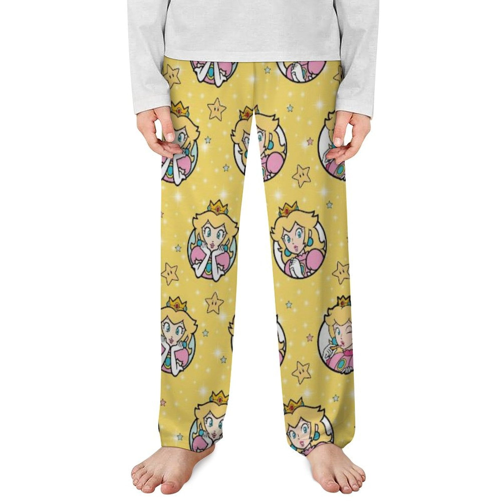 Mario Princess Peach Pajama Pants for Girls Kids Anime Sleep Bottoms ...
