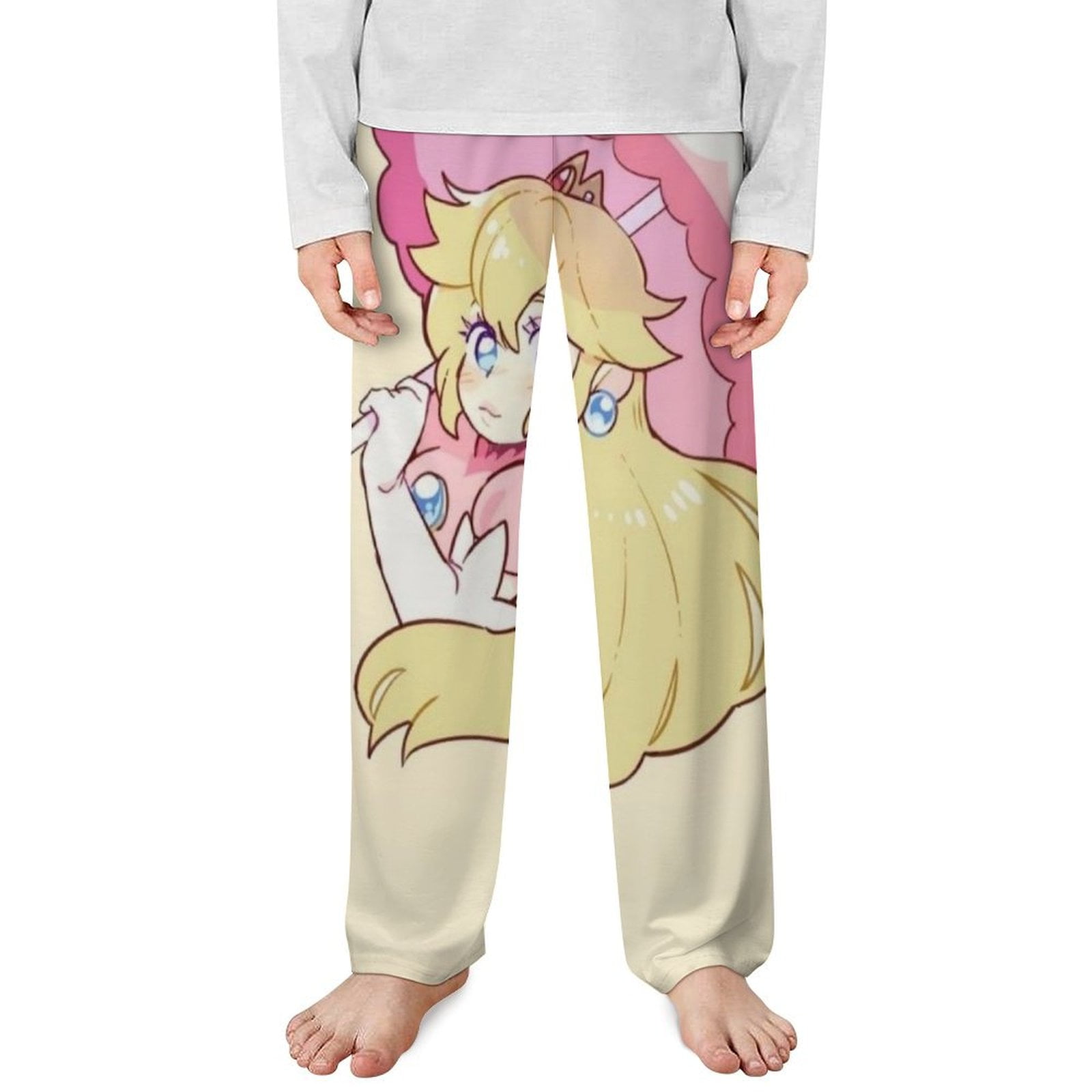 Mario Princess Peach Pajama Pants for Girls Kids Anime Sleep Bottoms ...