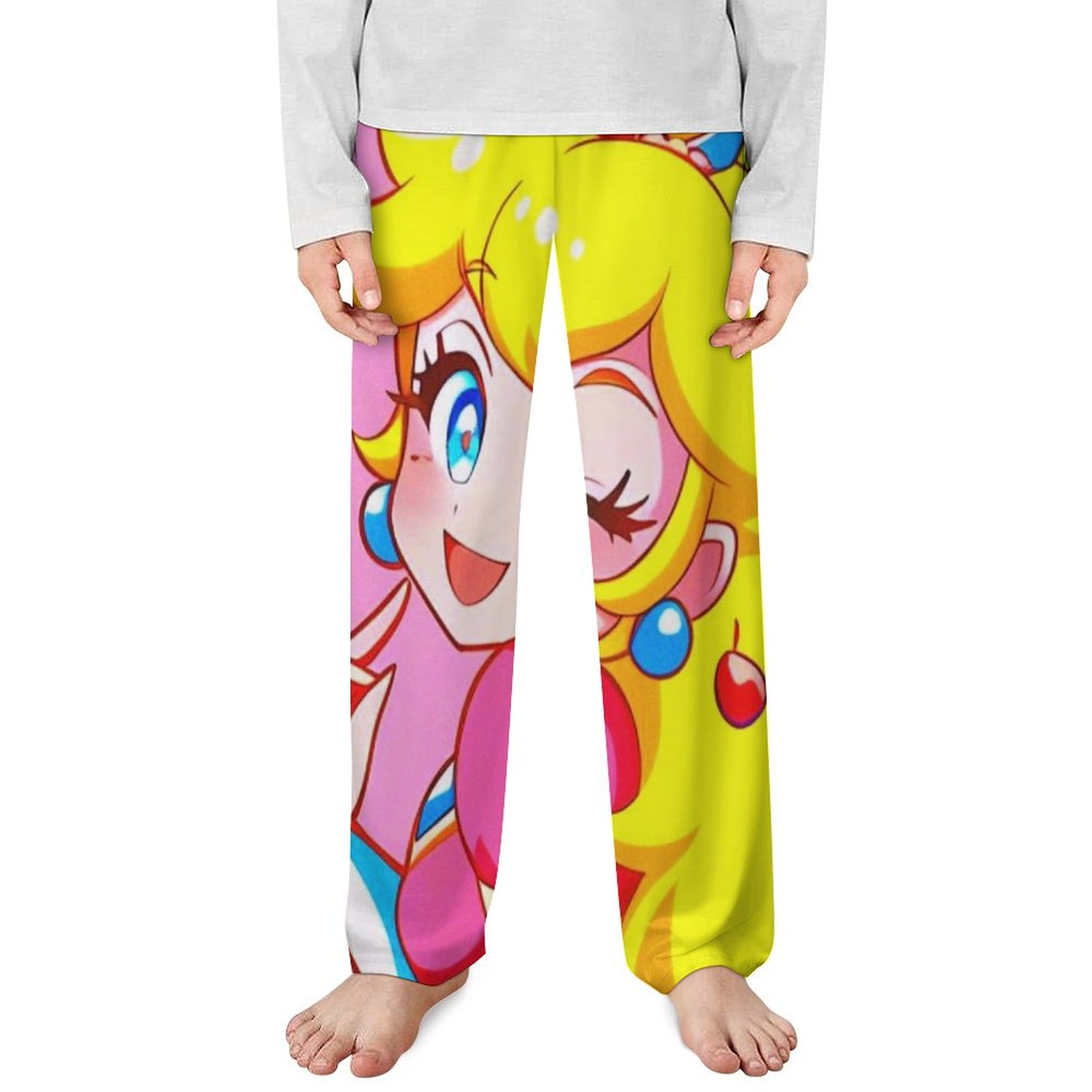 Mario Princess Peach Pajama Pants for Girls Kids Anime Sleep Bottoms ...