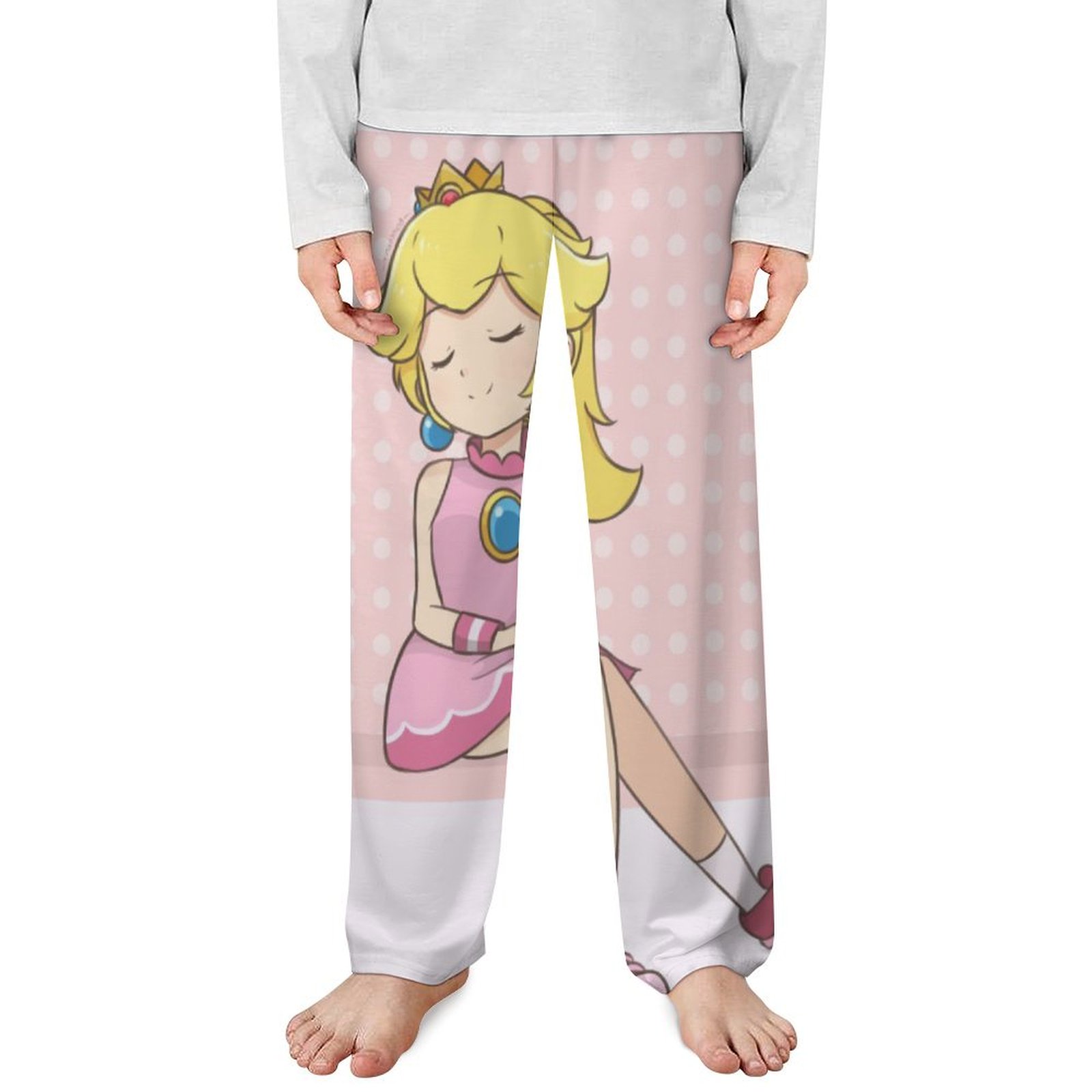 Mario Princess Peach Pajama Pants for Girls Kids Anime Sleep Bottoms ...