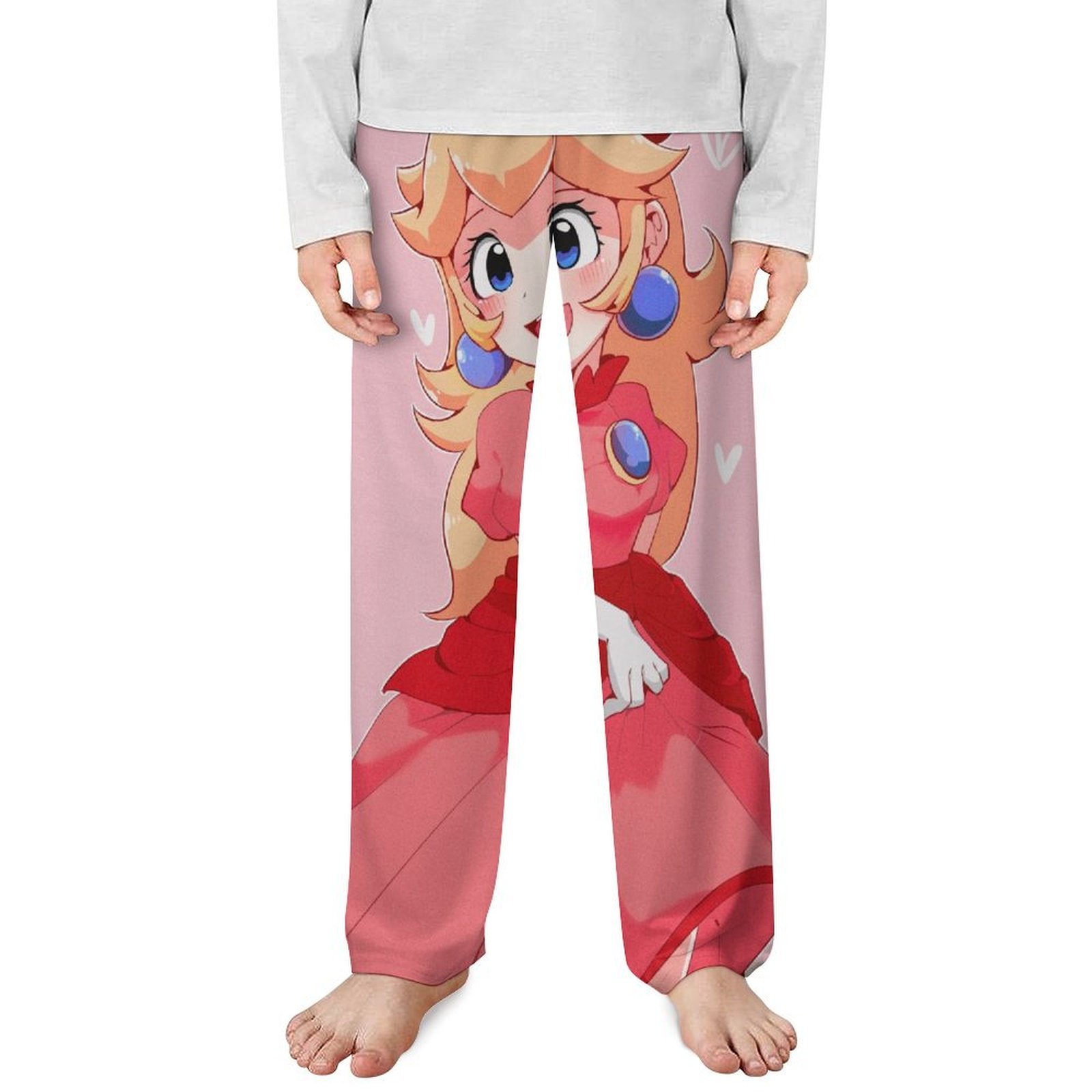 Mario Princess Peach Pajama Pants for Girls Kids Anime Sleep Bottoms ...