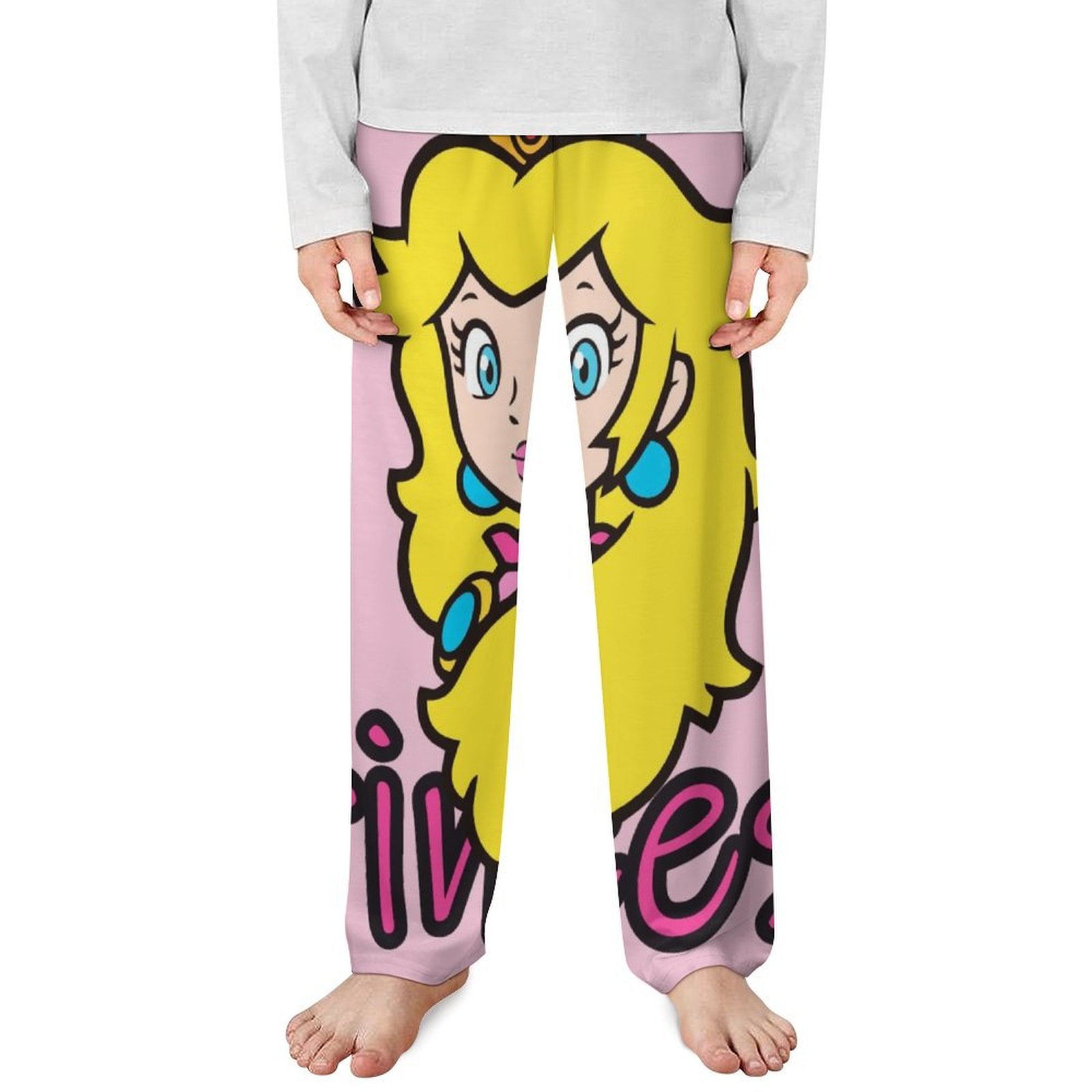 Mario Princess Peach Pajama Pants for Girls Kids Anime Sleep Bottoms ...