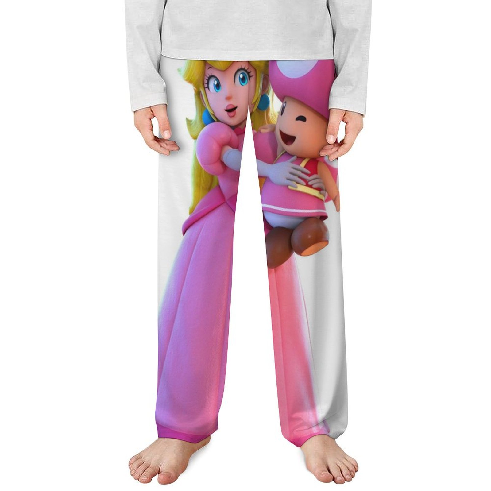 Mario Princess Peach Pajama Pants for Girls Kids Anime Sleep Bottoms ...