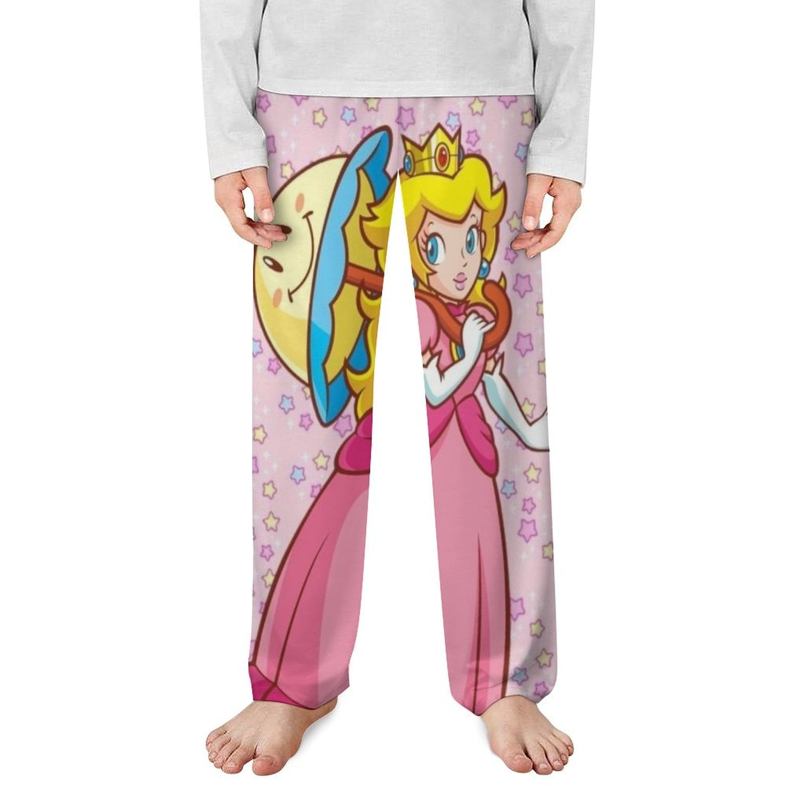 Mario Princess Peach Pajama Pants for Girls Kids Anime Sleep Bottoms ...