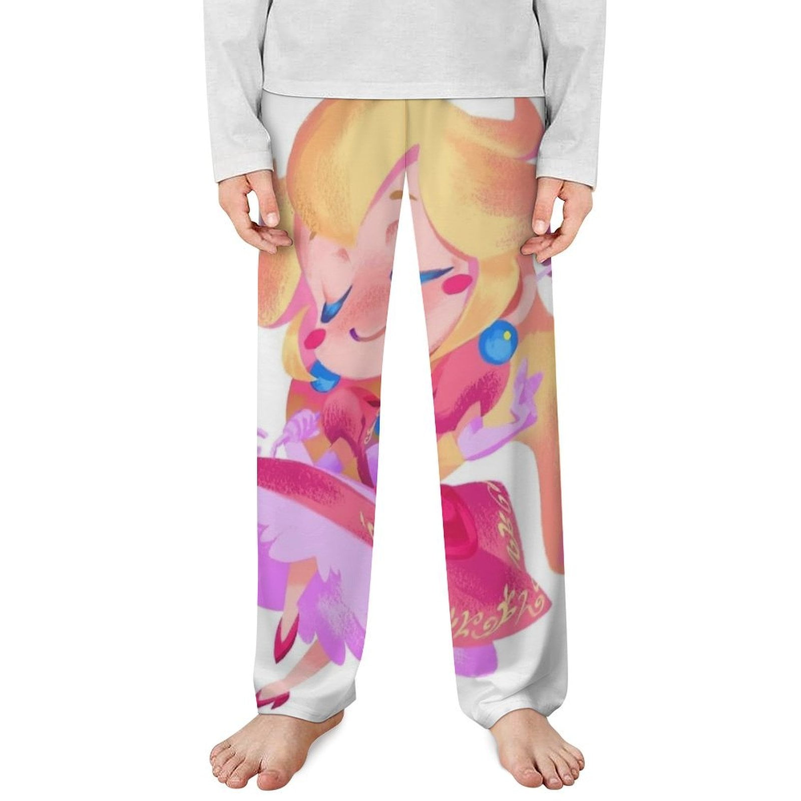 Mario Princess Peach Pajama Pants for Girls Kids Anime Sleep Bottoms ...