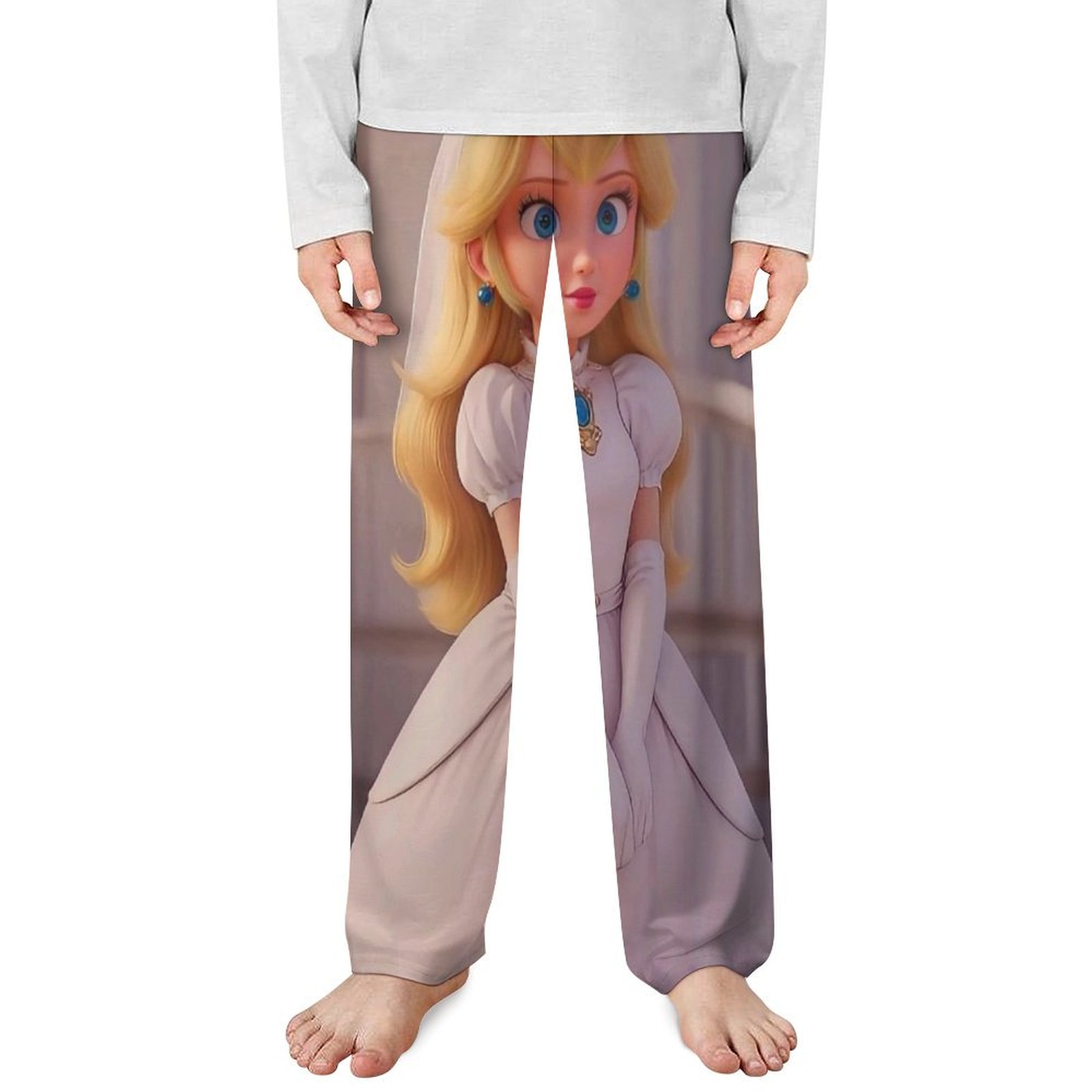 Mario Princess Peach Pajama Pants for Girls Kids Anime Sleep Bottoms ...