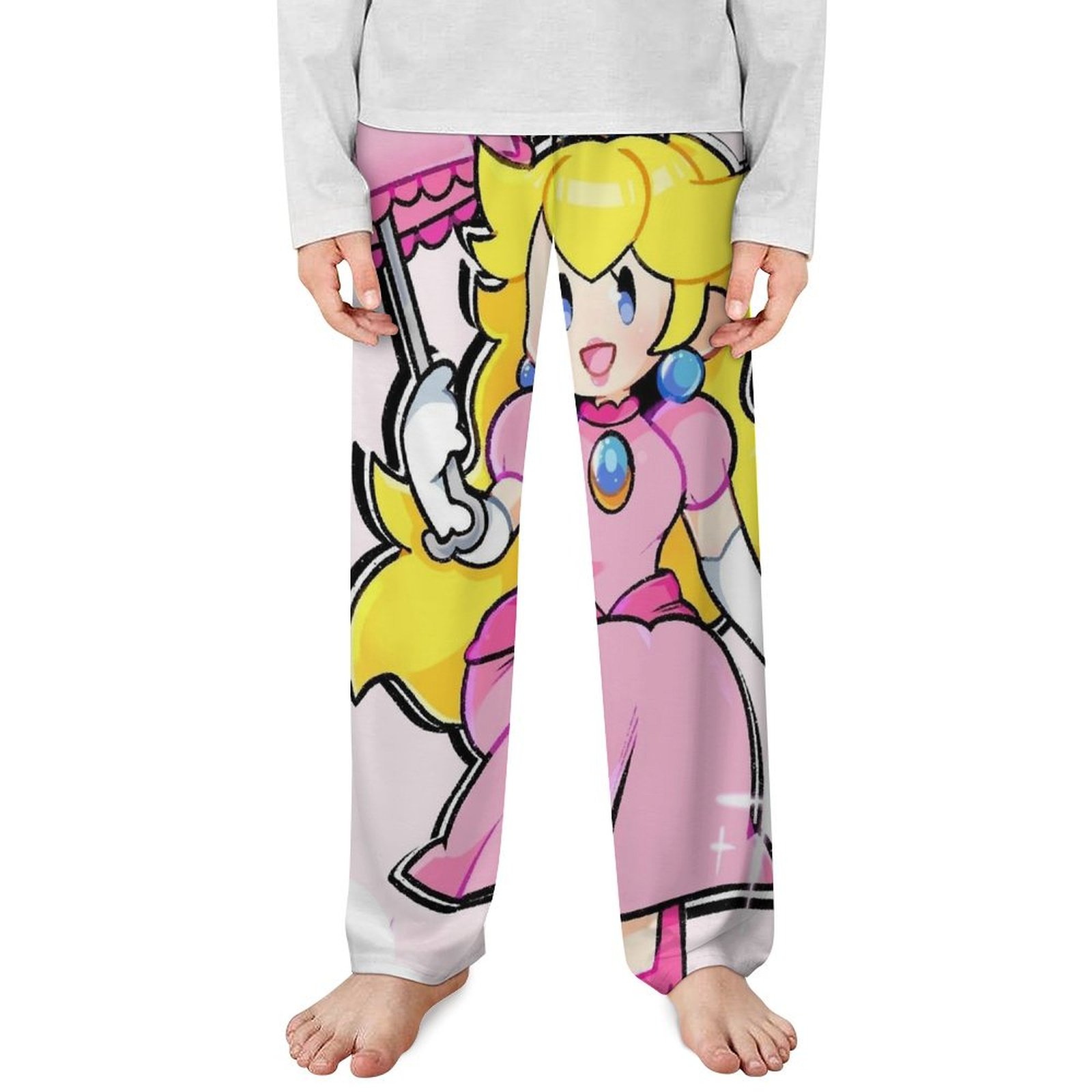 Mario Princess Peach Pajama Pants for Girls Kids Anime Sleep Bottoms ...