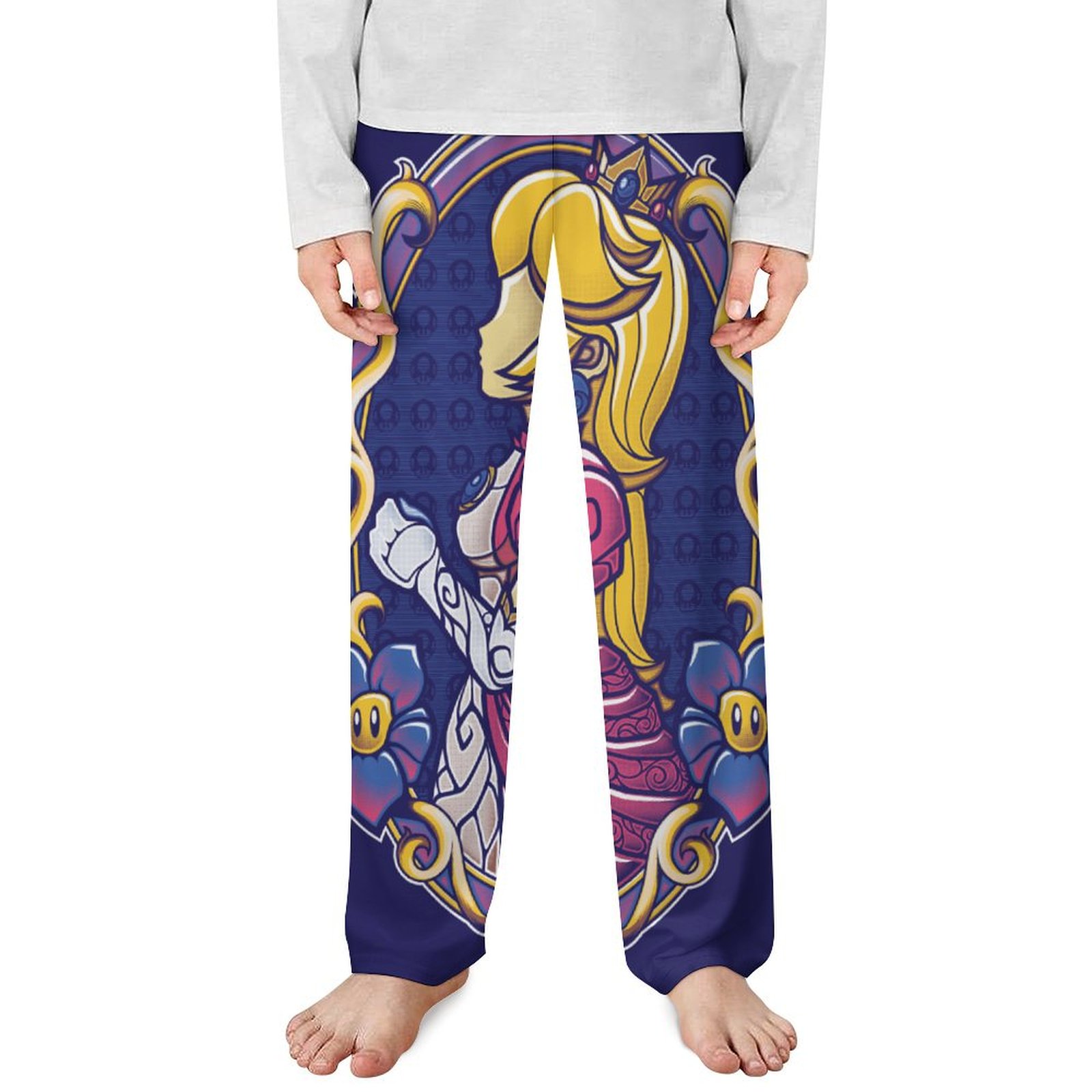 Mario Princess Peach Pajama Pants for Girls Kids Anime Sleep Bottoms ...