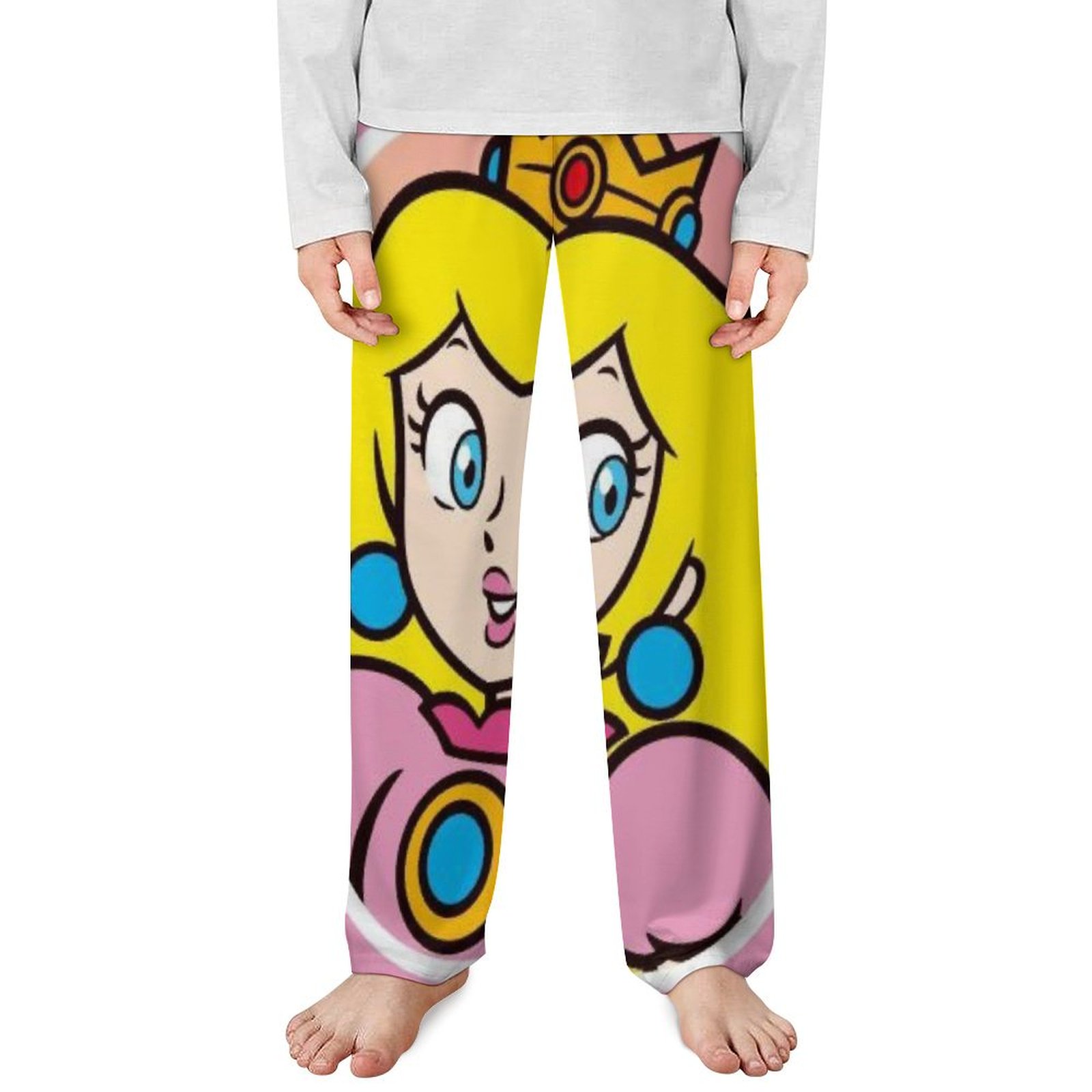 Mario Princess Peach Pajama Pants for Girls Kids Anime Sleep Bottoms ...