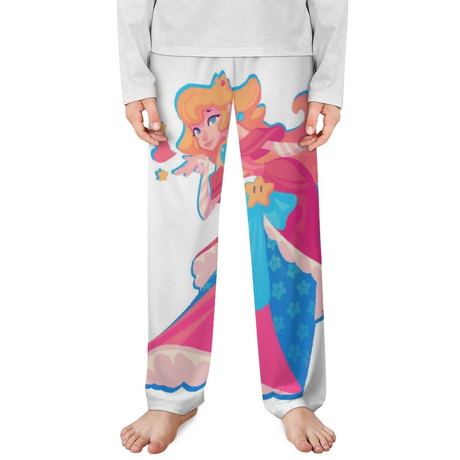 Mario Princess Peach Pajama Pants for Girls Kids Anime Sleep Bottoms ...
