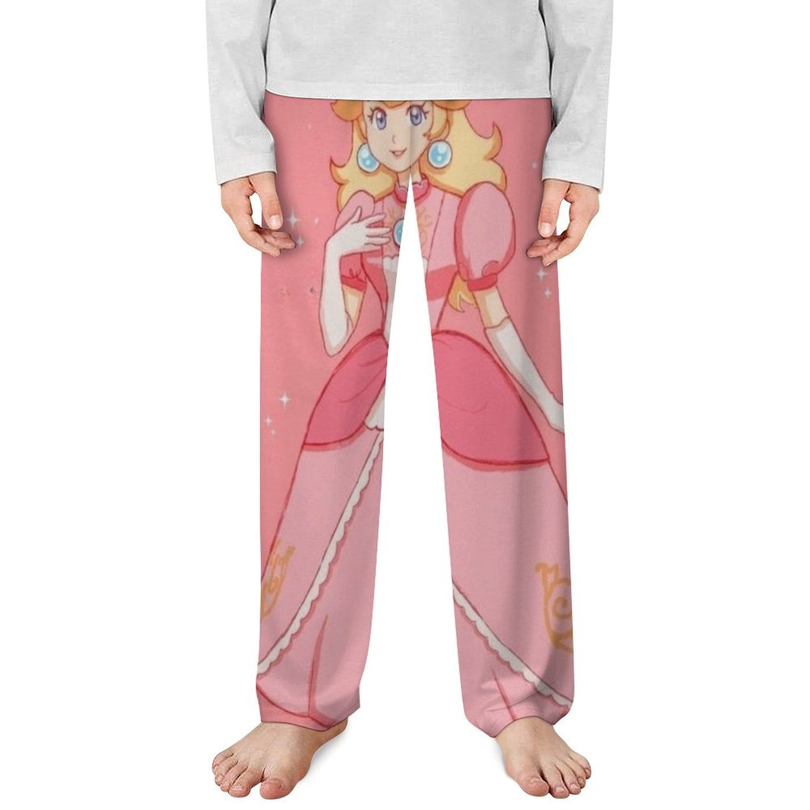 Mario Princess Peach Pajama Pants for Girls Kids Anime Sleep Bottoms ...