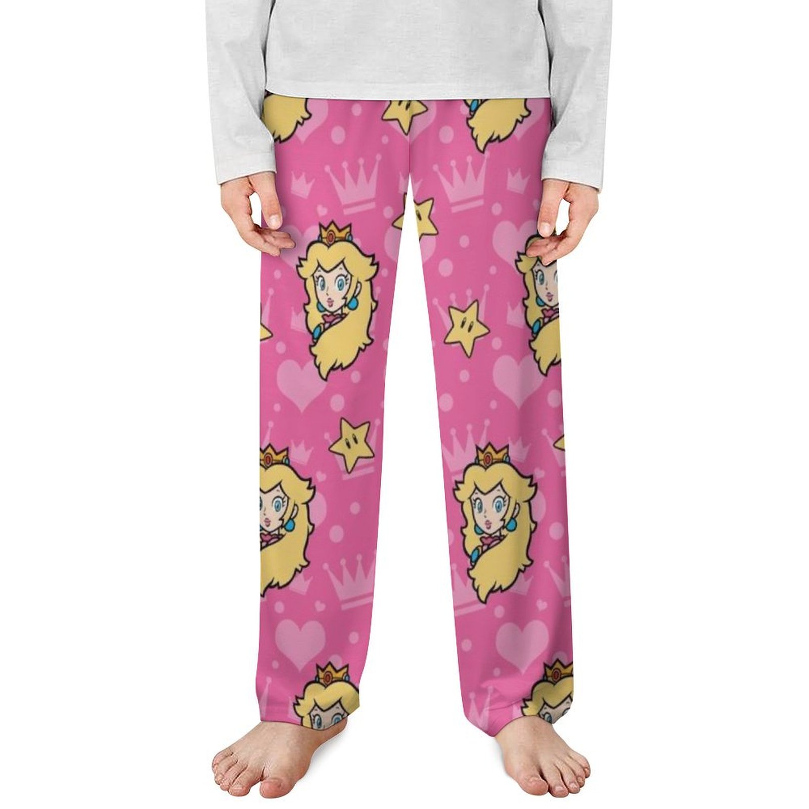 Mario Princess Peach Pajama Pants for Girls Kids Anime Sleep Bottoms ...