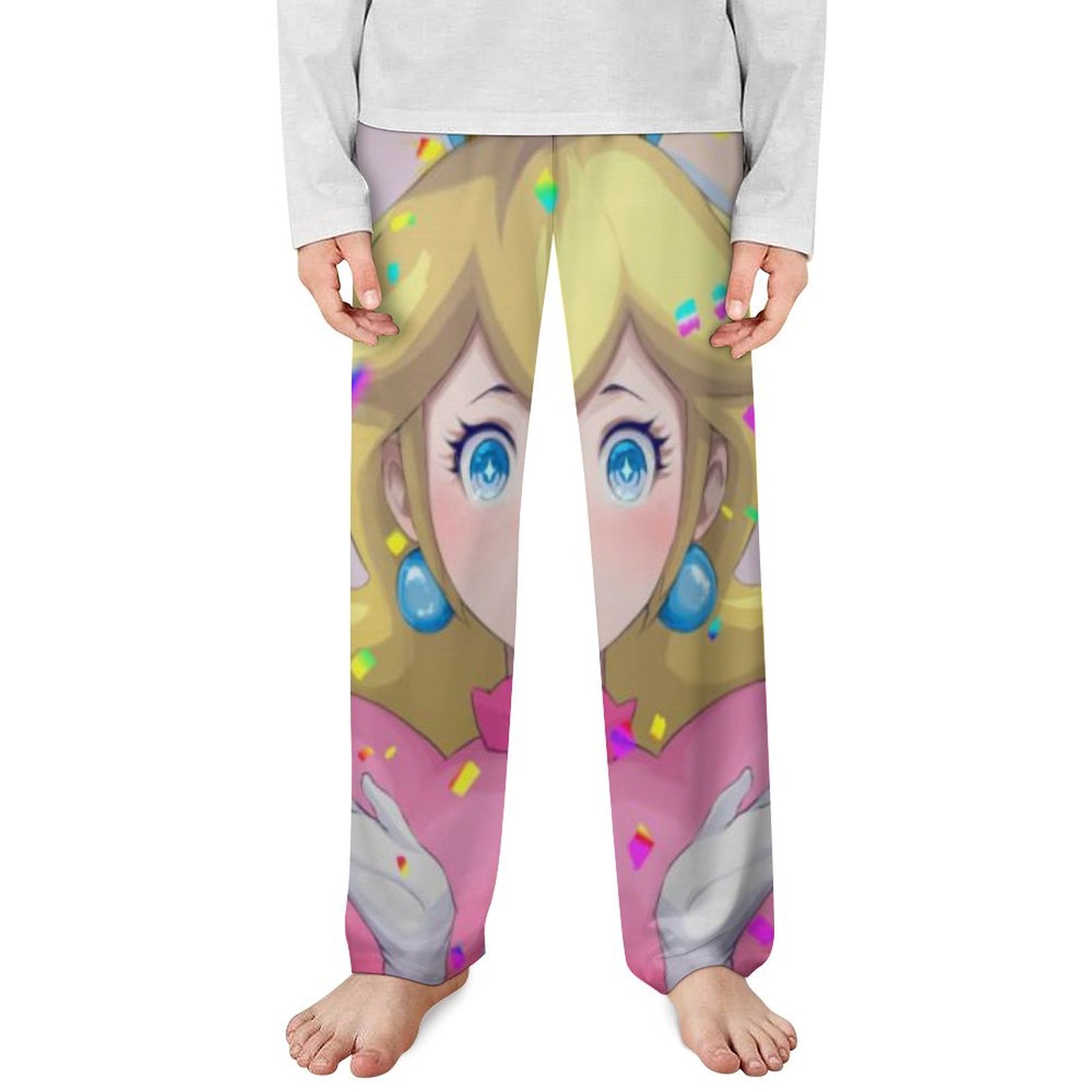 Mario Princess Peach Pajama Pants for Girls Kids Anime Sleep Bottoms ...