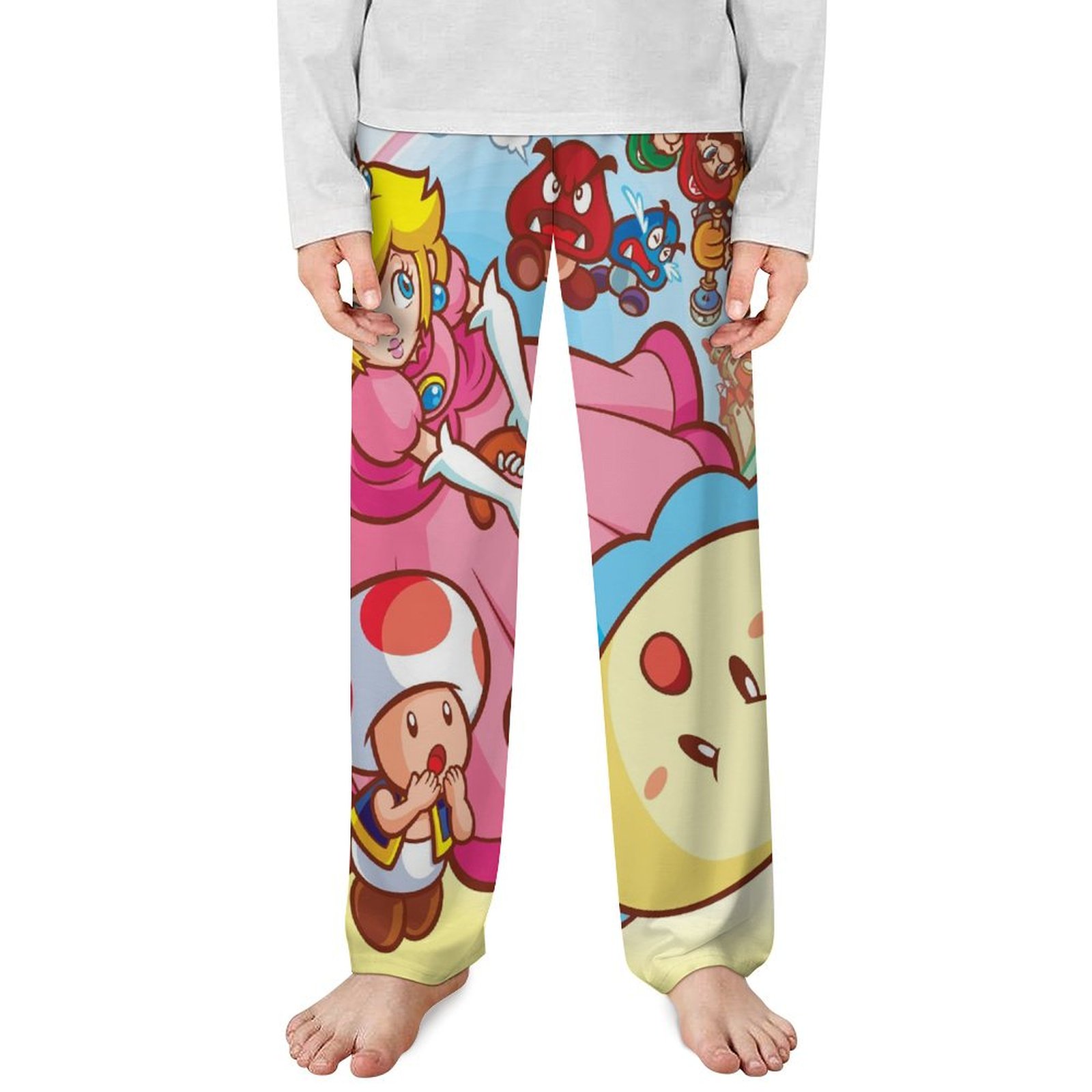 Mario Princess Peach Pajama Pants for Girls Kids Anime Sleep Bottoms ...