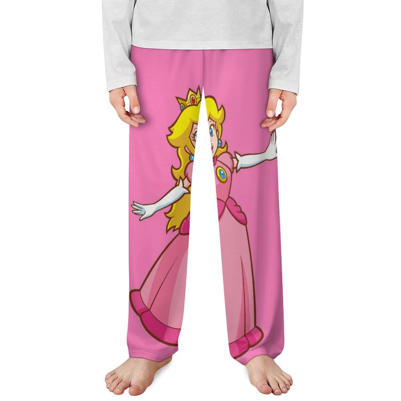 Mario Princess Peach Pajama Pants for Girls Kids Anime Sleep Bottoms ...